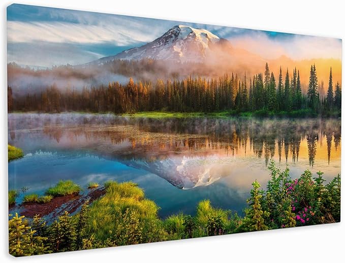 Mountain View canvas print (60x36 Inch) : Amazon.co.uk: Home & Kitchen