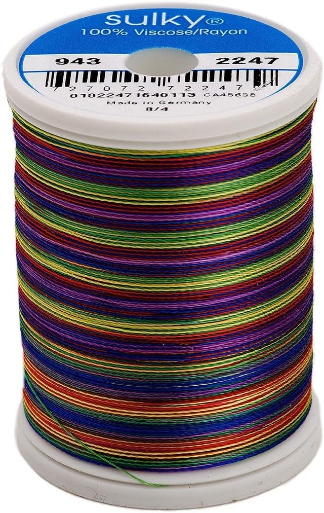 Amazon.com: Sulky Of America 268d 40wt 2-Ply Variegated Rayon Thread ...