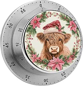 Amazon.com: Vintage Highland Cow Kitchen Timers for Cooking Red ...