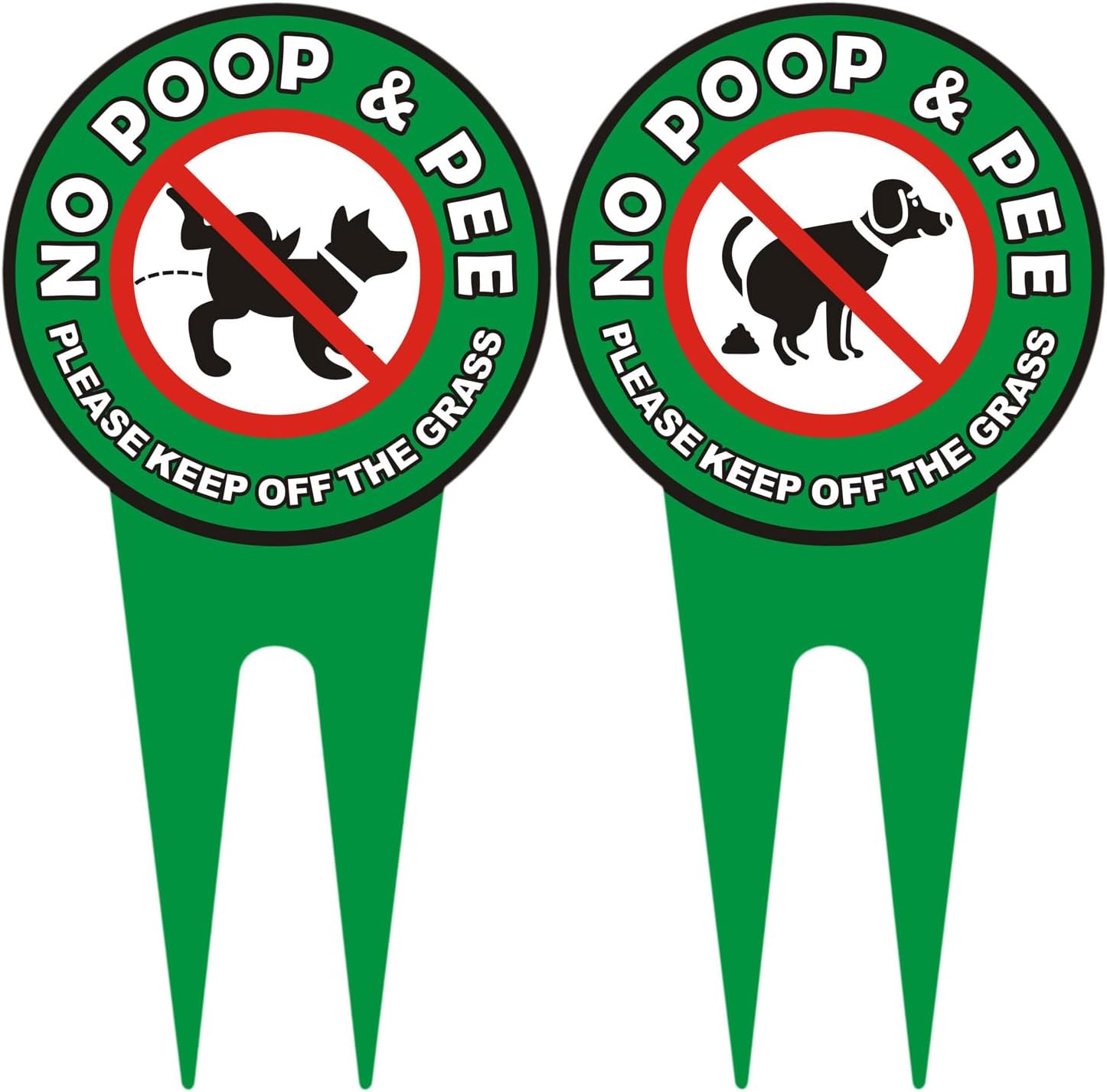 Amazon.com : 4 PC No Pooping Dog Signs For Yard - 12x6 Double Sided ...