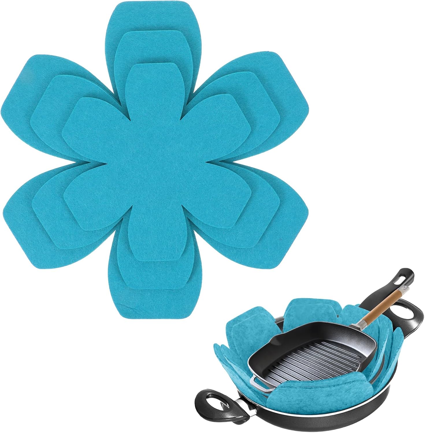Amazon.com: 6 Pcs Felt Pan Protectors for Stacking, Pot and Pan ...