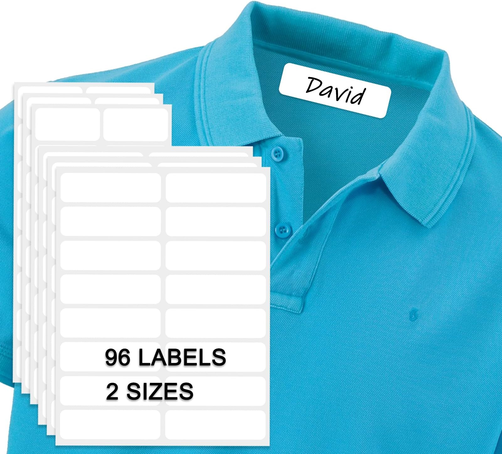 Amazon.com : 300 Pcs Name Labels for Clothes No Iron Fabric Labels Self ...