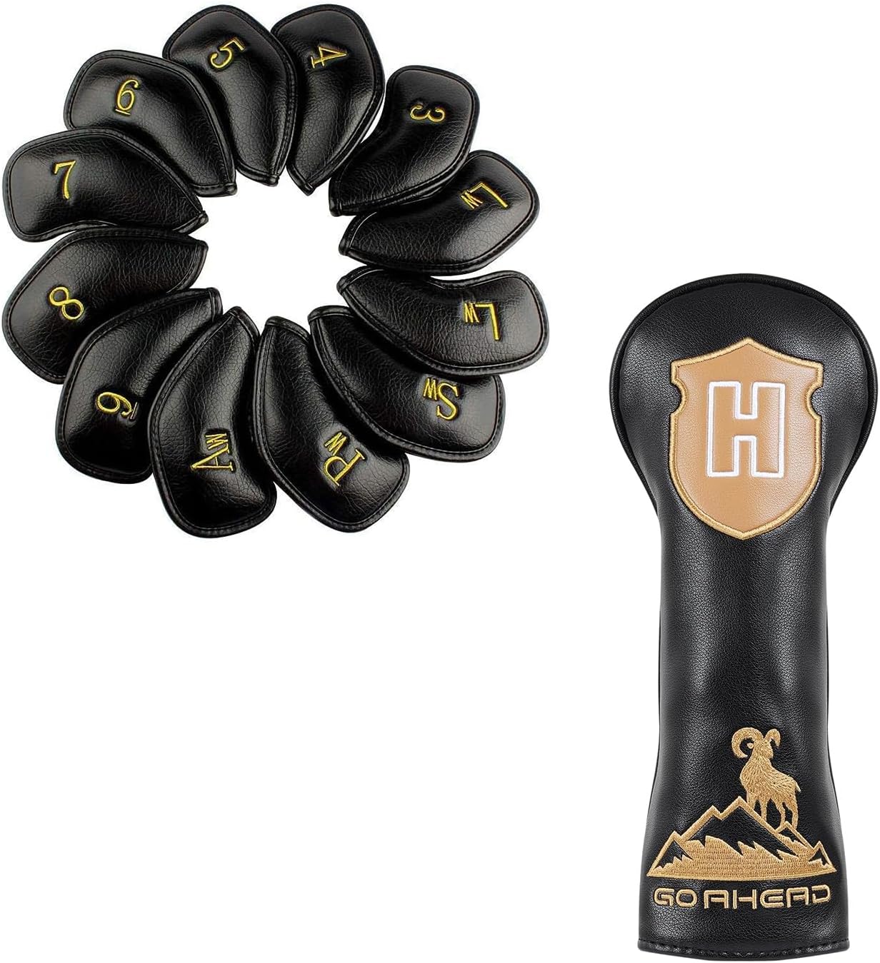 Amazon.com : Craftsman Golf 12pcs Black with Gold No. Golf Iron ...