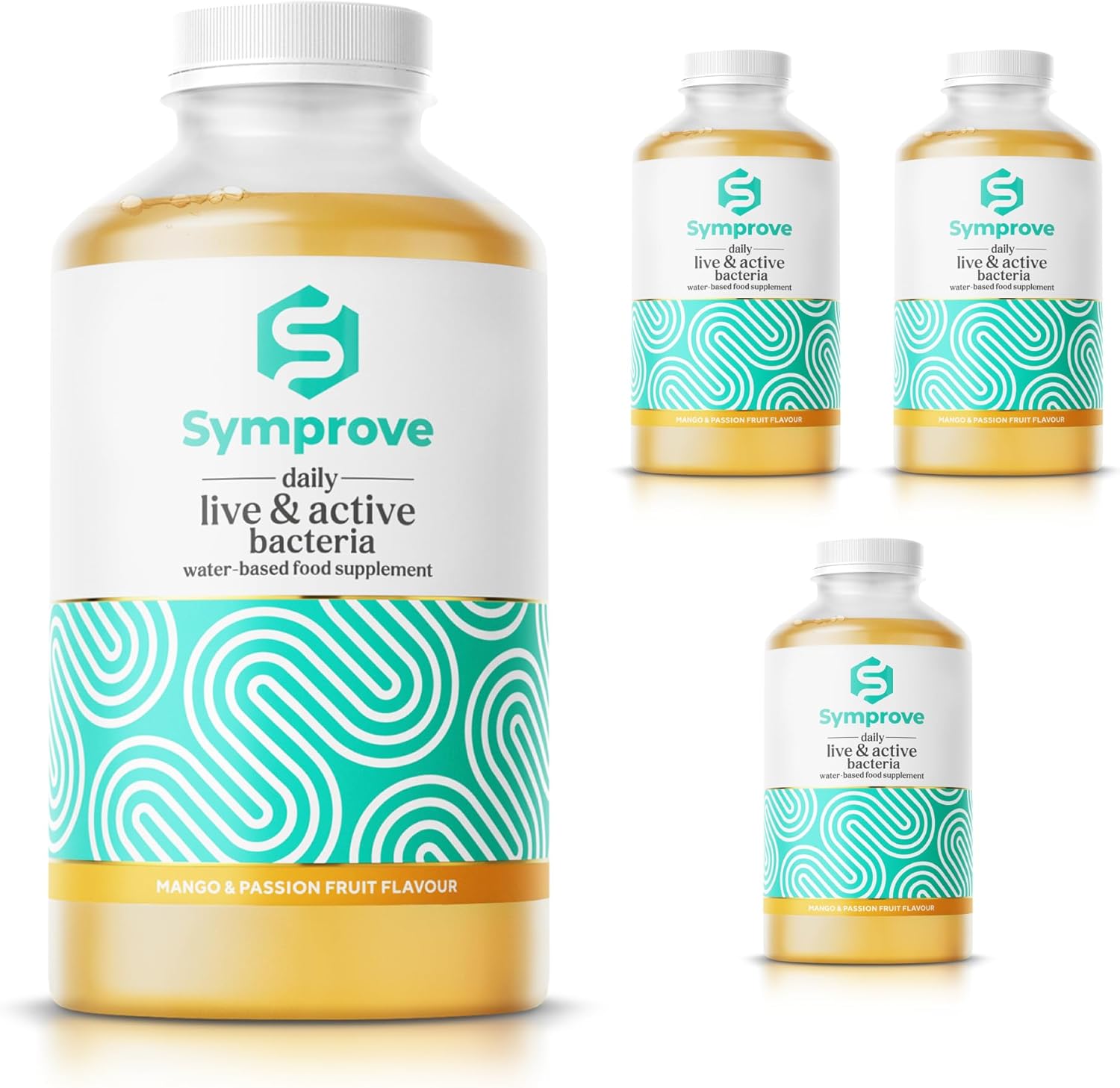 Symprove Daily Probiotic Drink - Mango and Passion Fruit, 4 x 16.9 fl ...