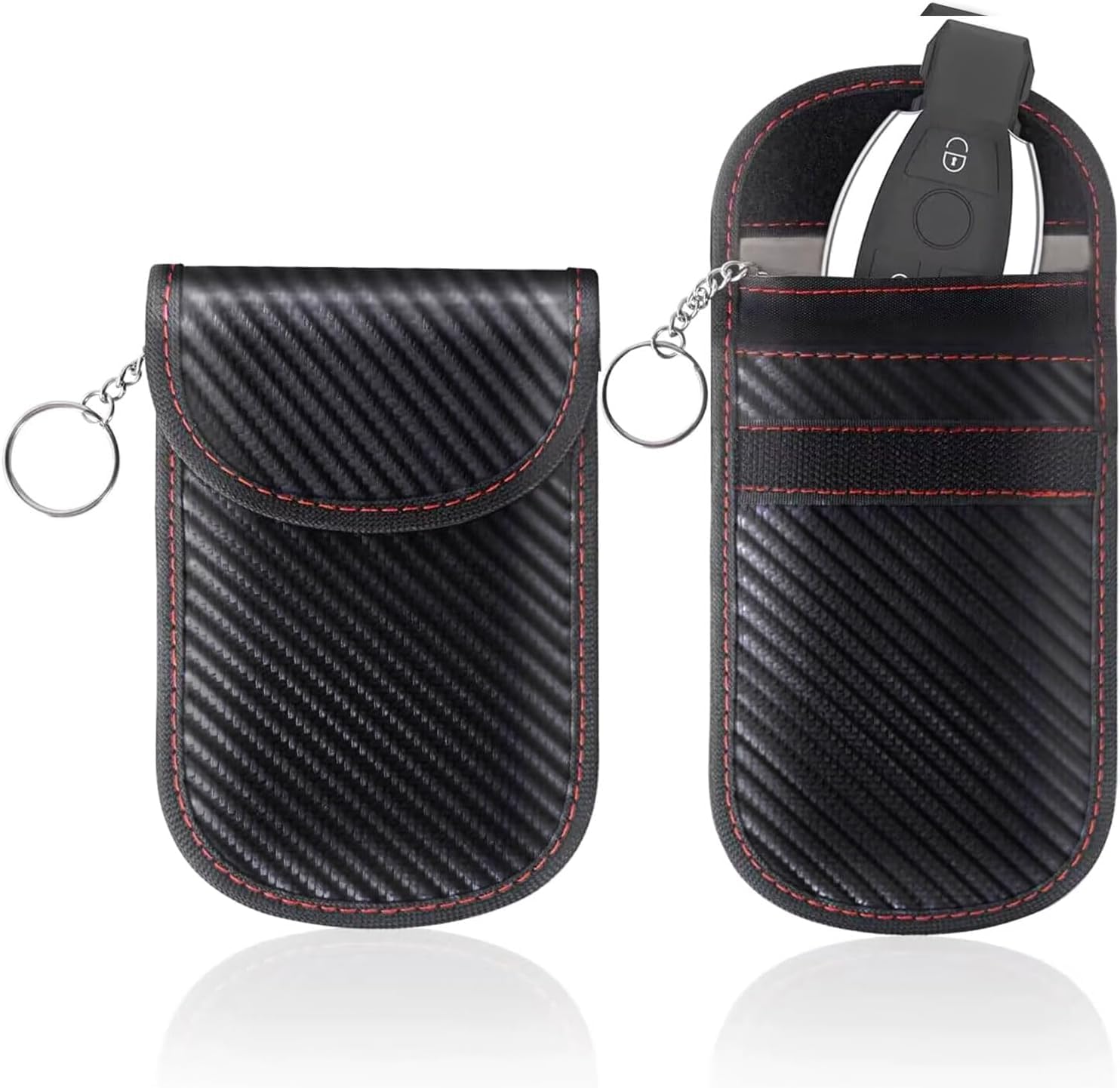 Car Key Faraday Pouch, 2 Pack Rfid keyless car Case key Protection ...