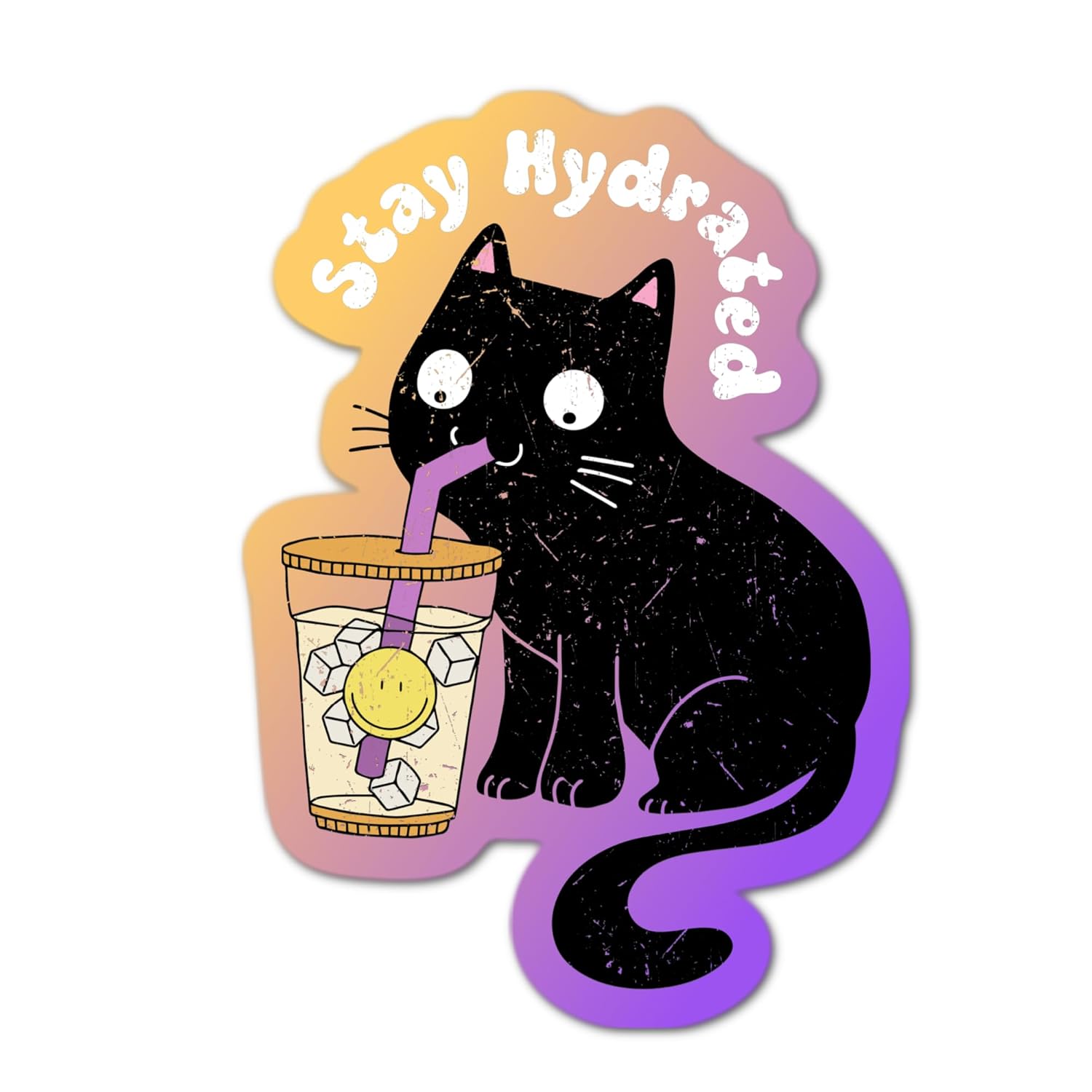 Amazon.com: Stay Hydrated Cute Cat Sticker : Handmade Products
