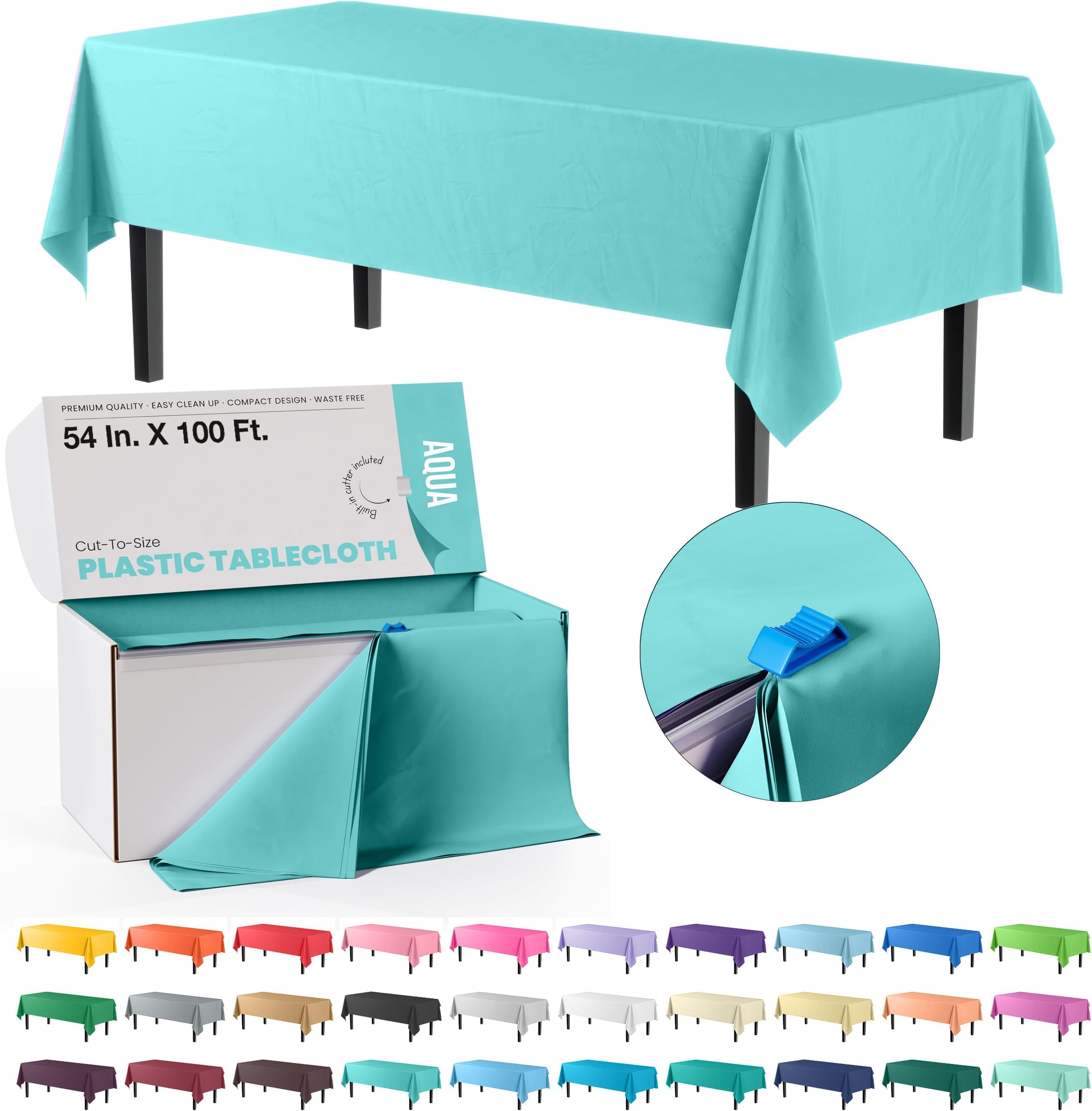 Amazon.com: Creative Converting Roll Plastic Table Cover, 100-Feet ...