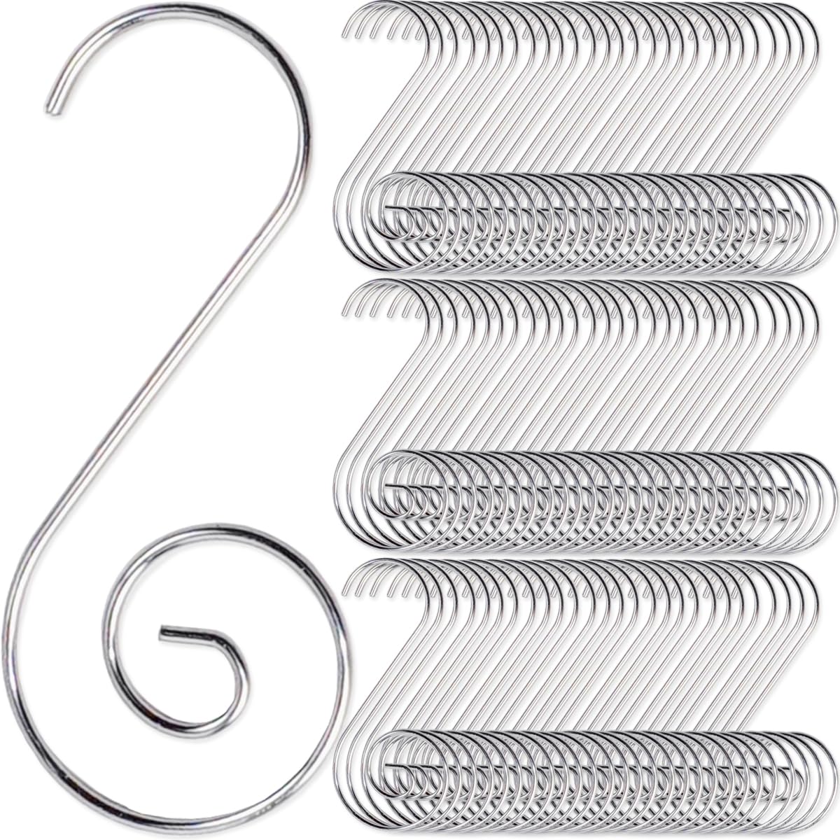 Amazon.com: GXXMEI 200PCS Christmas Ornament Hooks Stainless Steel ...