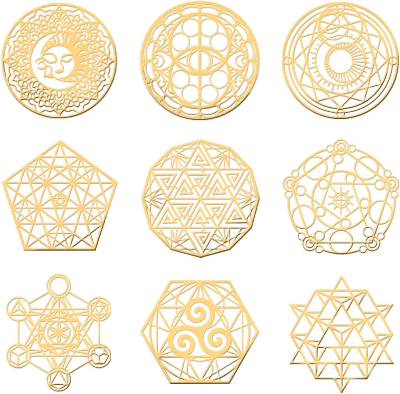 Amazon.com: METAL ARTEM 35 pcs/lot Flower of Life Metal Sticker ...