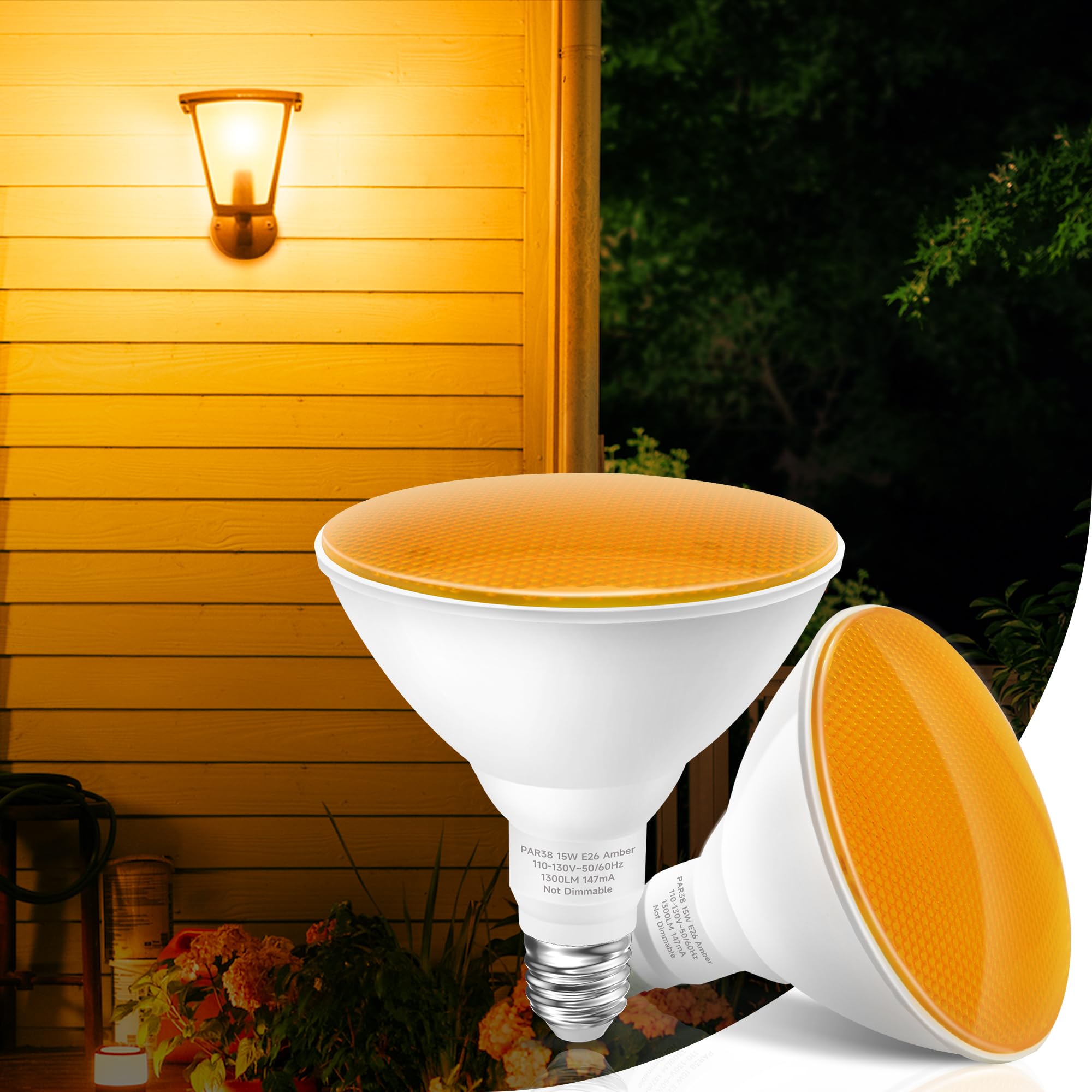 Snapklik.com : Yellow LED Bug Light Bulbs, 150W Equivalent Flood Light ...