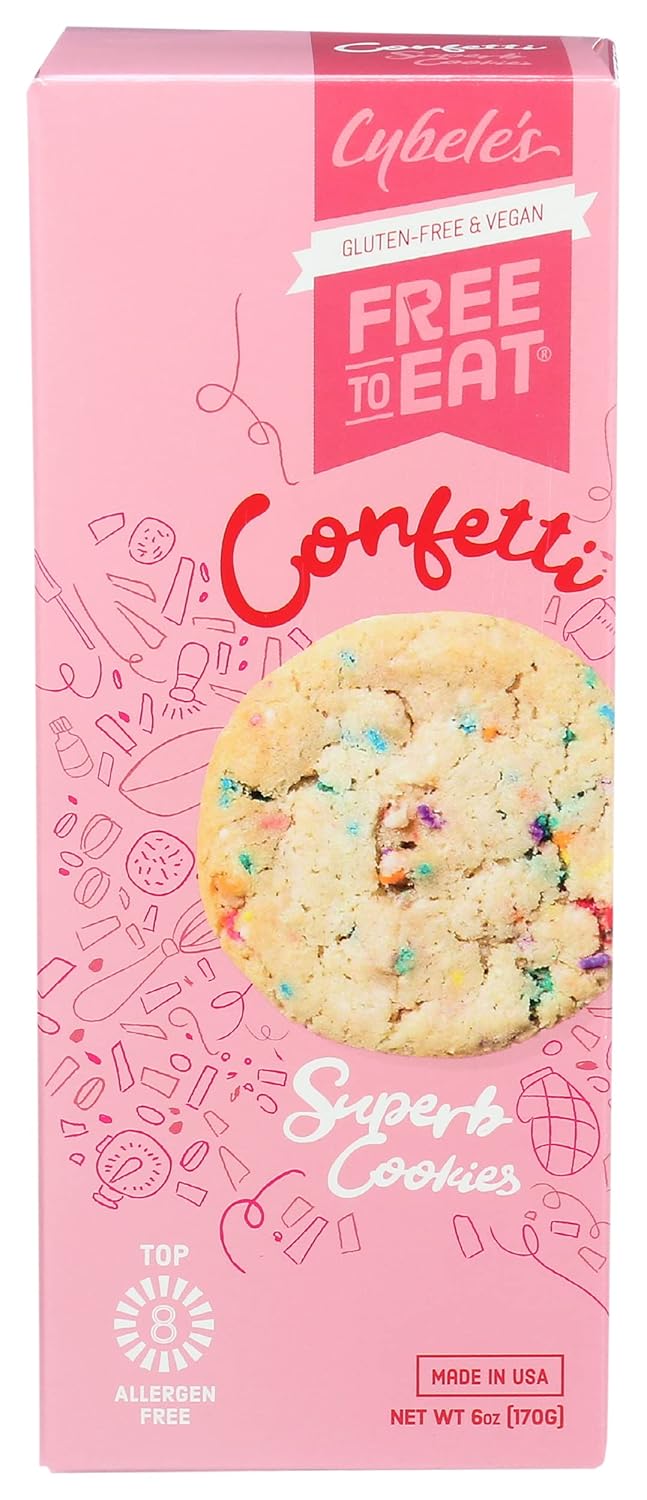 Amazon.com: CYBELES FREE TO EAT Confetti Cookies, 6 OZ : Grocery ...