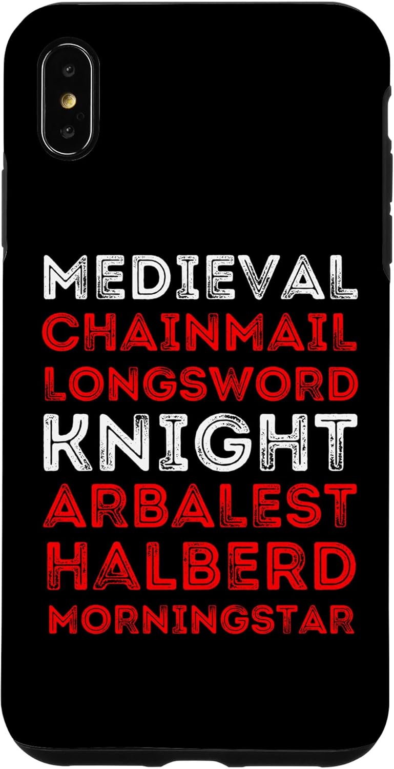 Amazon.com: iPhone XS Max Medieval Knight Chainmail Longsword Arbalest ...
