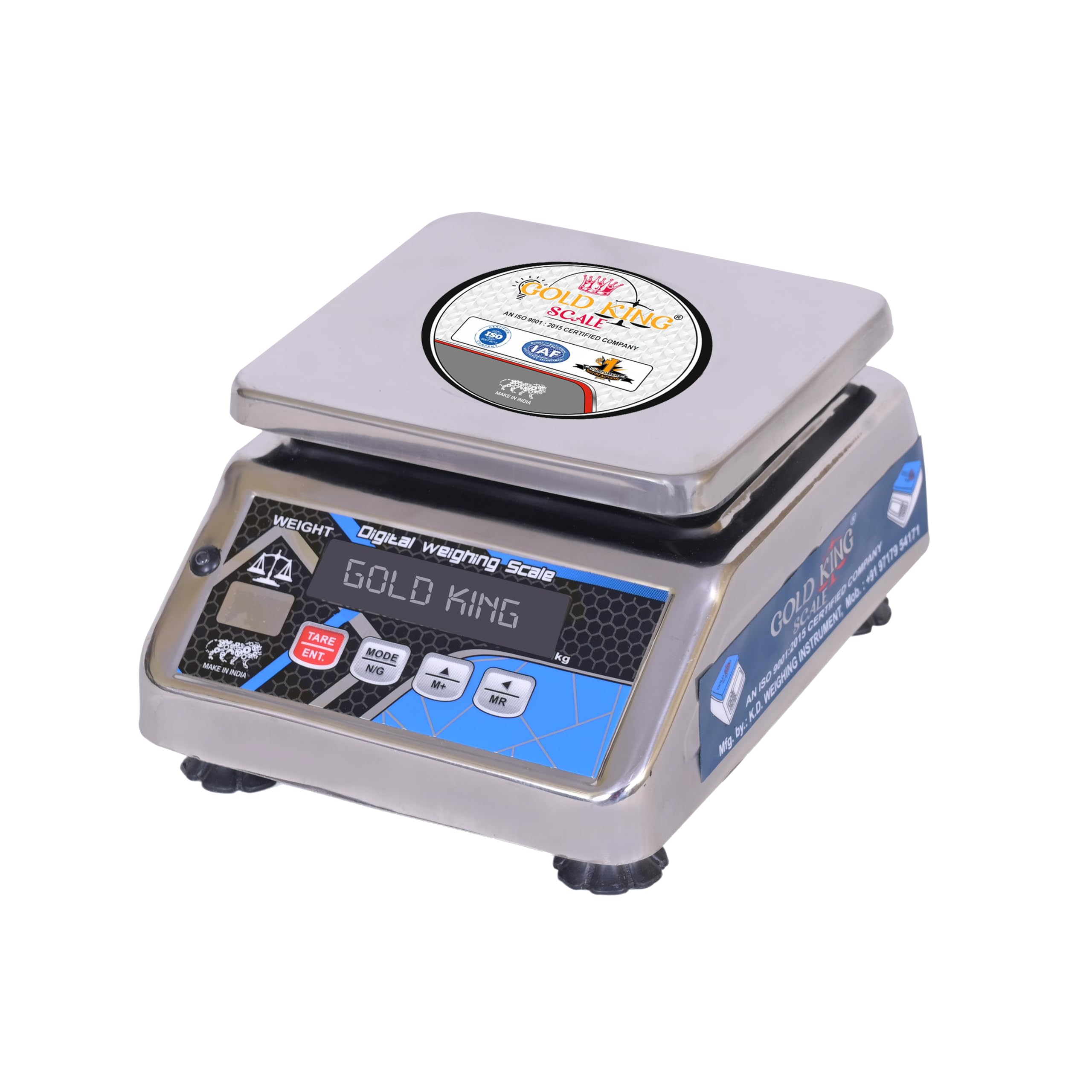 GOLD KING SCALE Stainless Steel Micro Mini Weighing Scale with Front ...