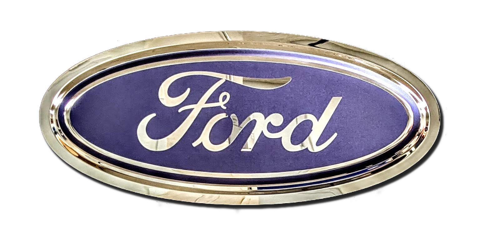 Amazon.com: Ford Oval Logo Stainless Steel Wall Hanging Sign - Blue ...