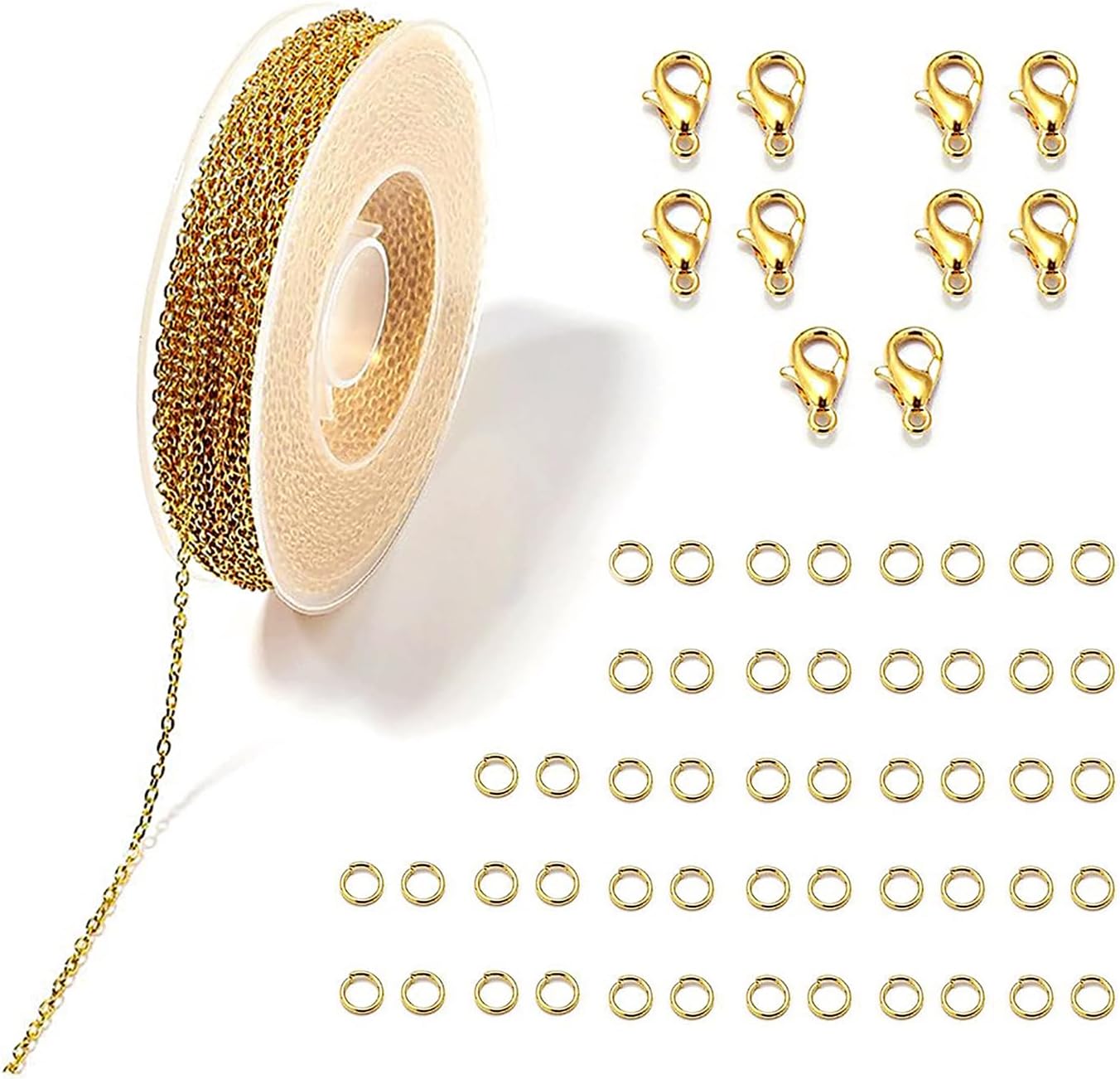 Gold Plated Chain Roll, Gold Plated Jewelry Making Chain Solid Brass ...