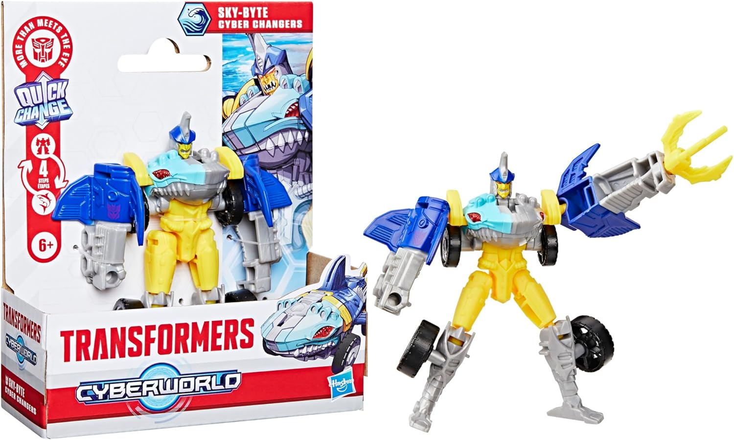 Transformers CYBERWORLD Cyber Changers Sky-Byte Figure : Amazon.fr ...