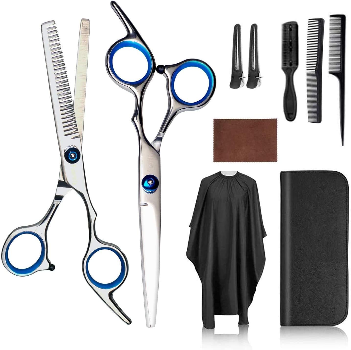 Amazon.com : Hairdressing Barber Hair Scissor Set Professional for ...