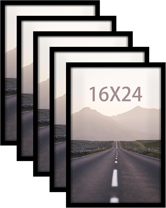 Amazon.com - Fisnish 16x24 Frame 5 Pack, Black Poster Frames 16 x 24 ...
