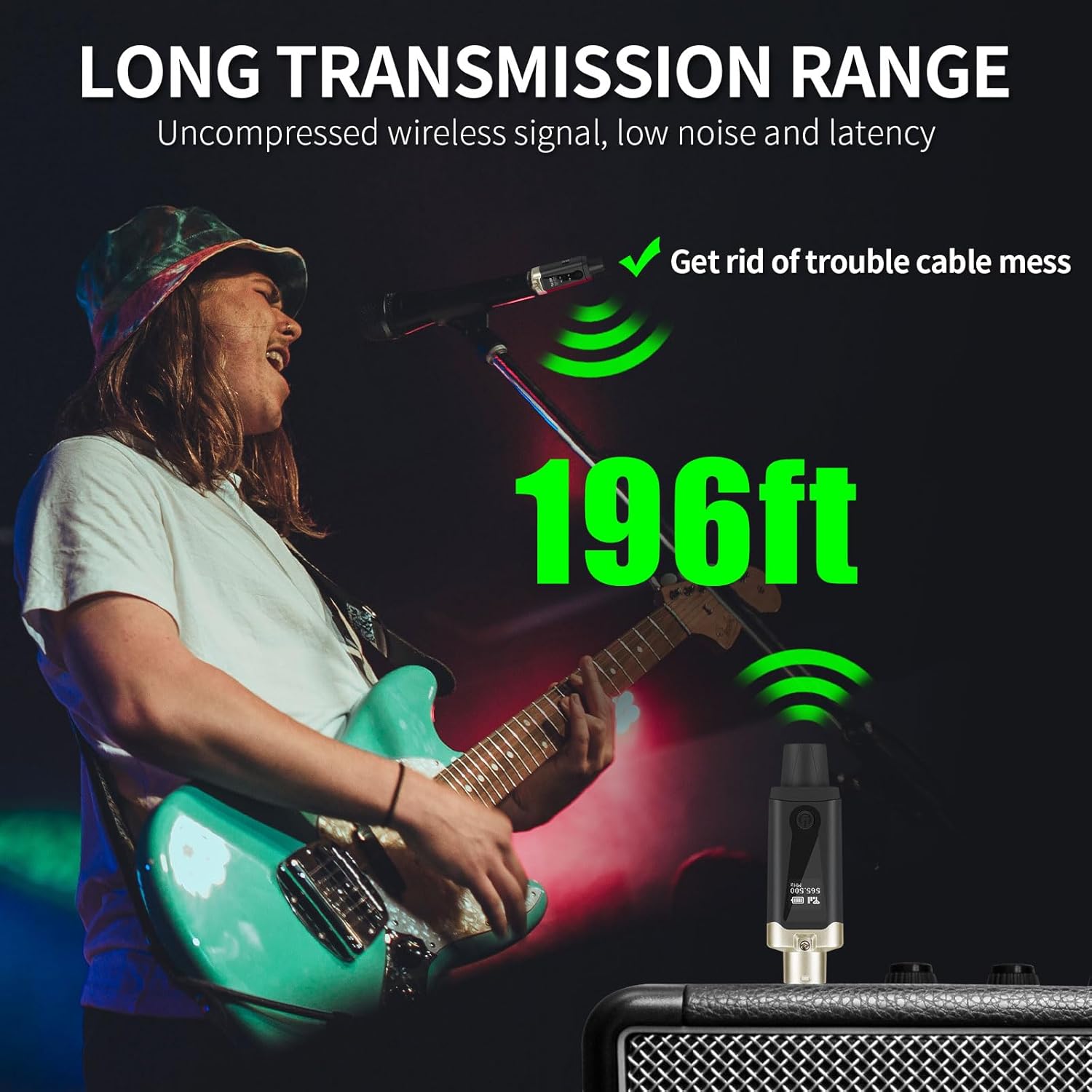 Wireless XLR Transmitter and Receiver& Wireless Guitar Transmitter ...