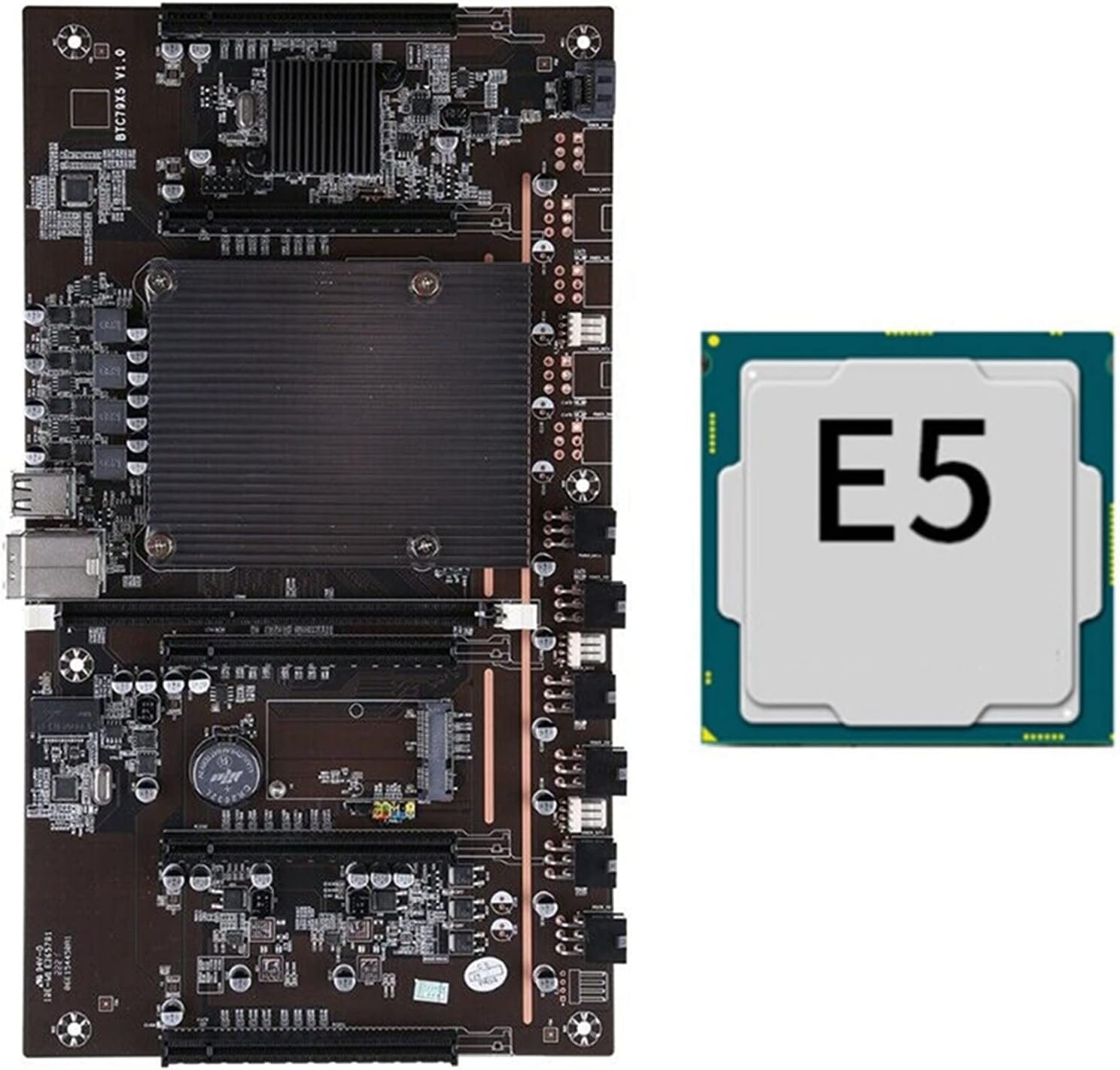 Amazon.com: UNNIC BTC Mining Motherboard X79 H61 5X PCI-E 8X LGA 2011 ...