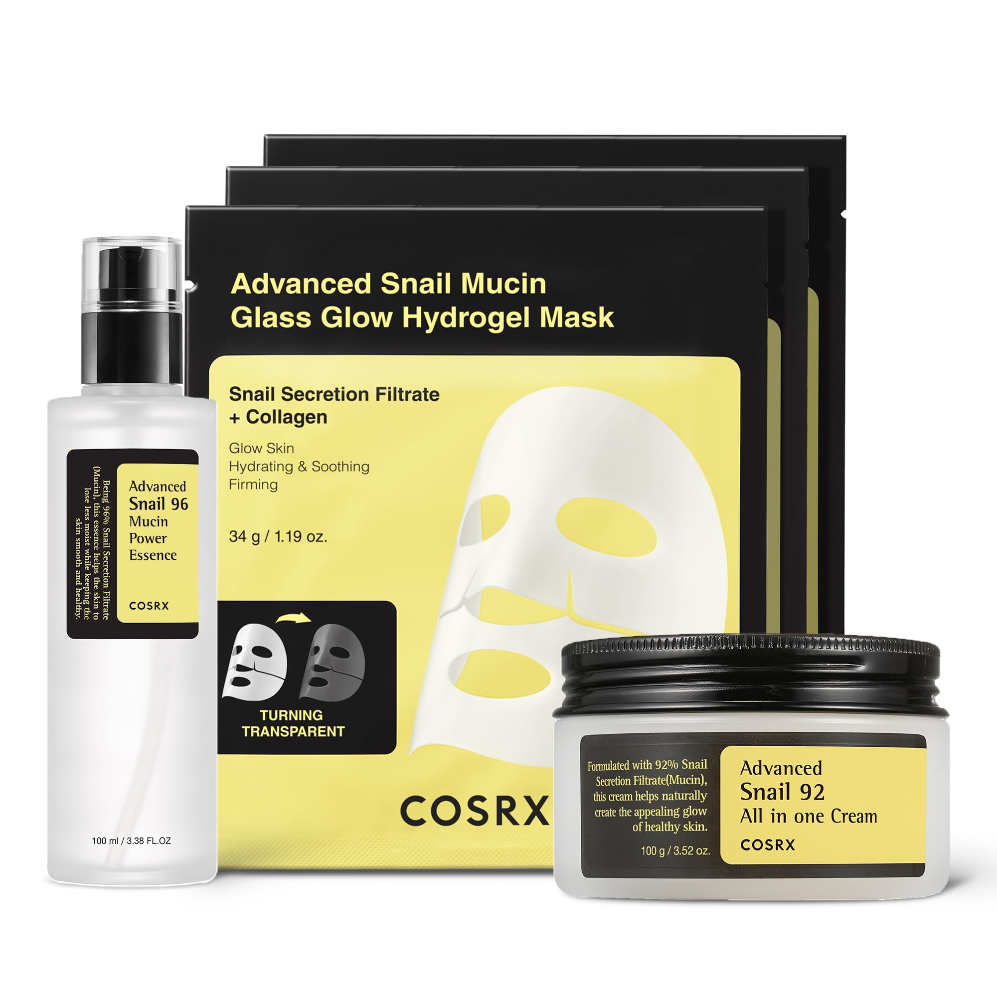 Amazon.com : COSRX Snail Mucin Korean Skin Care Night Routine Set ...