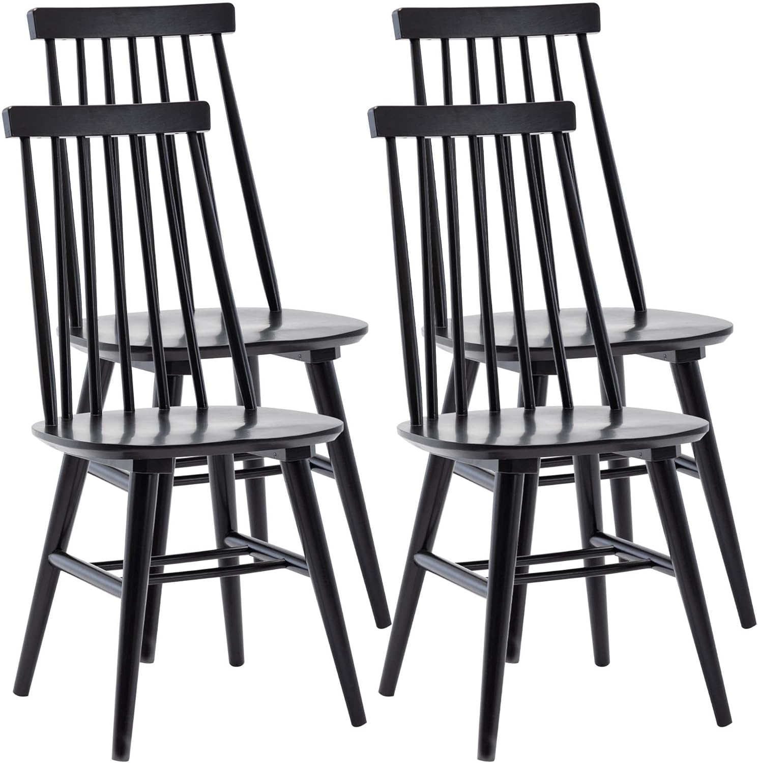 Amazon.com - DUHOME Wooden Dining Chairs Set of 4, Wood Dining Room ...