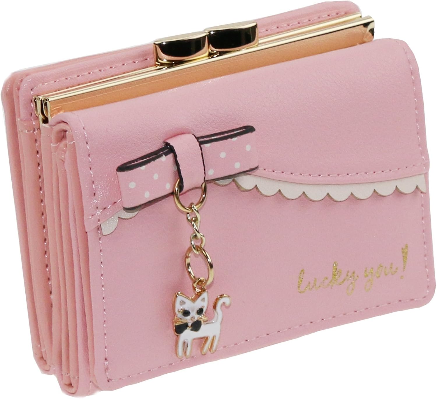 Amazon.com: The Orient Bee Women's Faux Leather Cute Kitty Bowknot ...