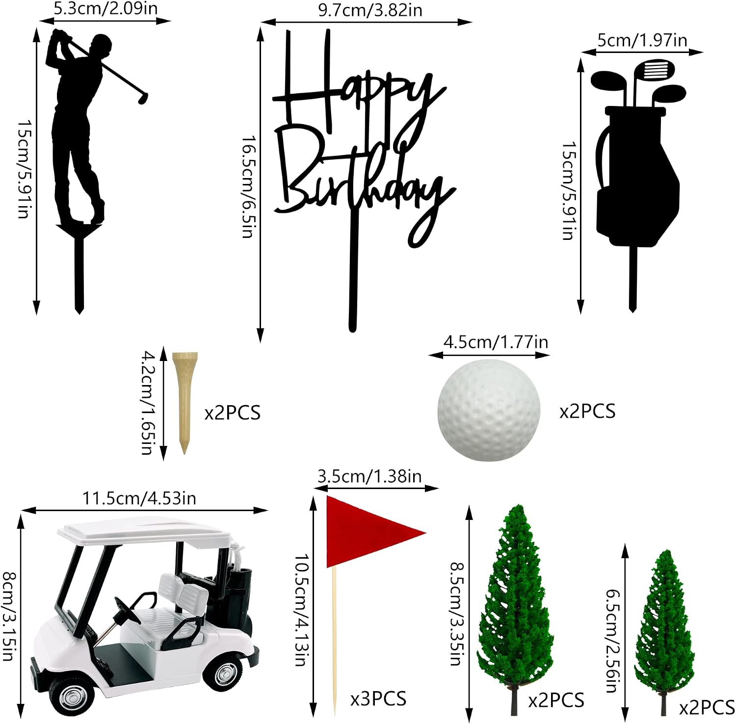 Chariot de golf Cake Topper pour Golf Theme Party - Maroc | Ubuy