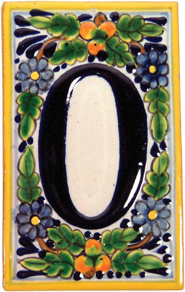 Amazon.com: Hand Painted House Number '0' in Peaches Letter Number ...