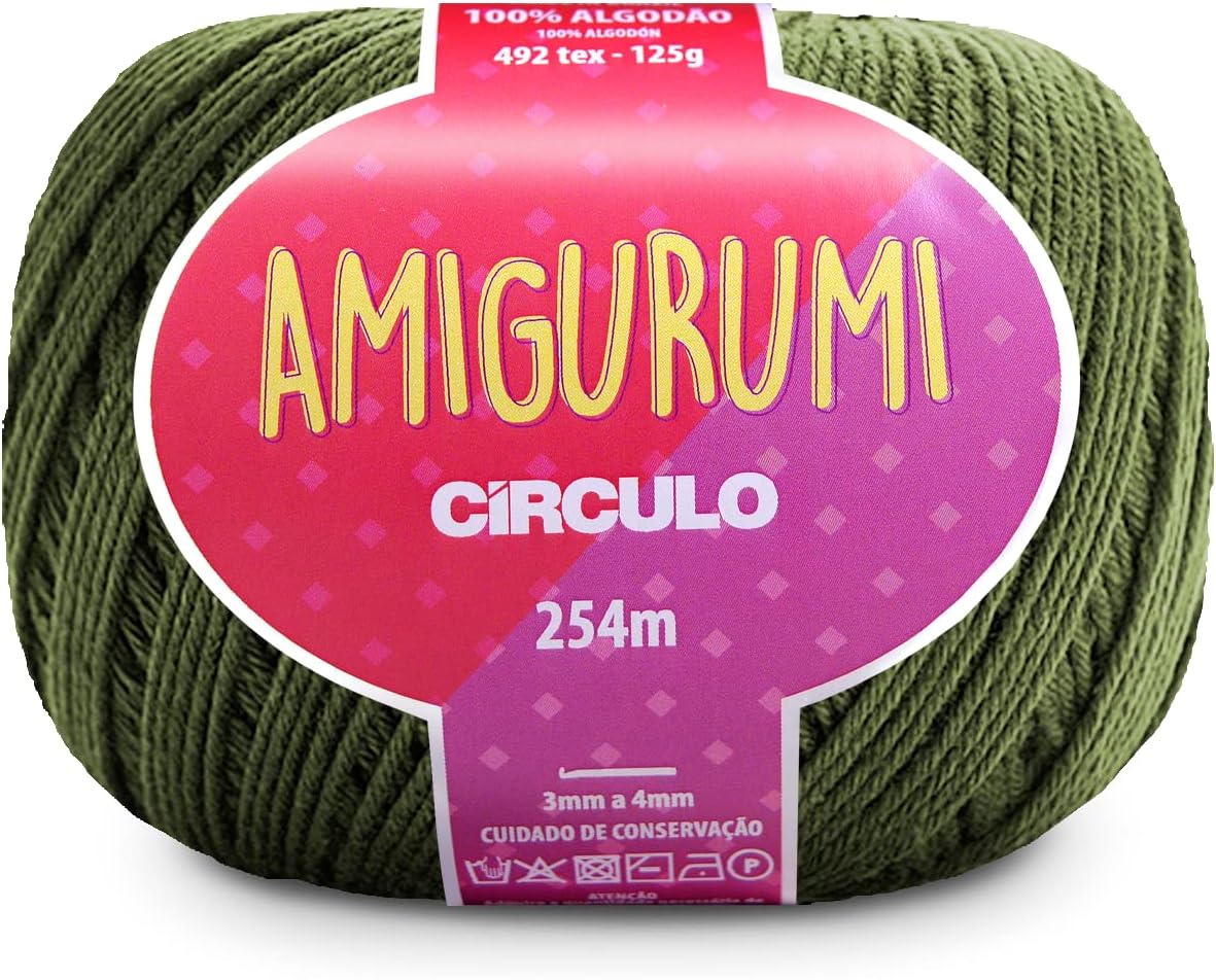 Circulo Amigurumi - Hilo de algodón 100% virgen 125 g 254 metros, color ...