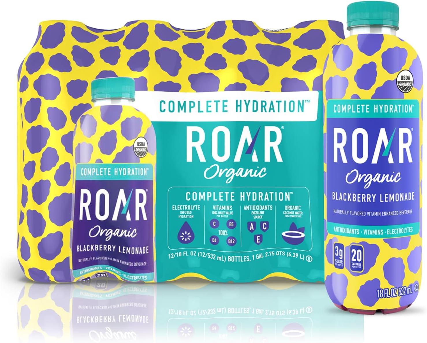 Amazon.com : Roar Organic Electrolyte Infusions - USDA Organic with ...