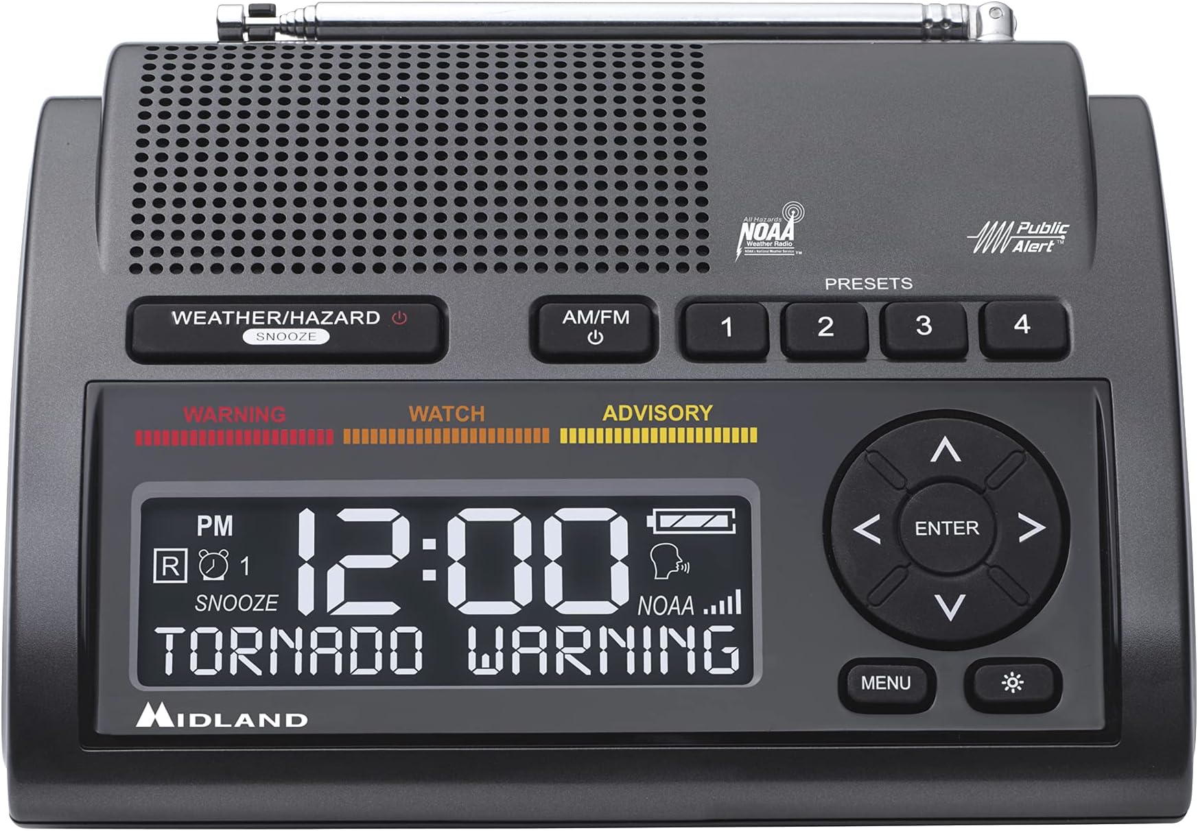 Amazon.com: Midland - WR400 Weather Radio Deluxe - NOAA Emergency Alert ...