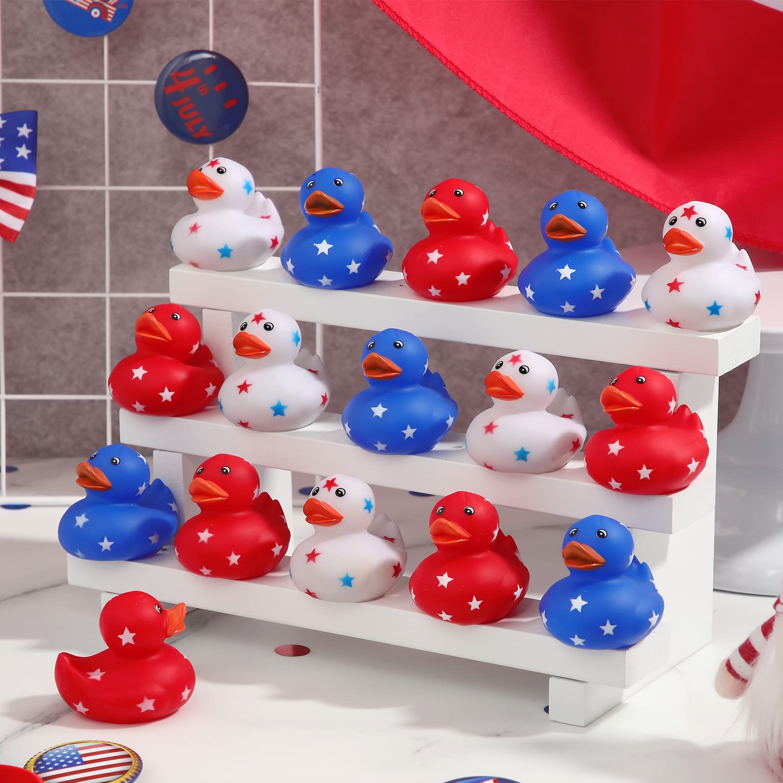 Snapklik.com : 24 Pcs 2 Inch Patriotic Rubber Ducks Independence Day ...