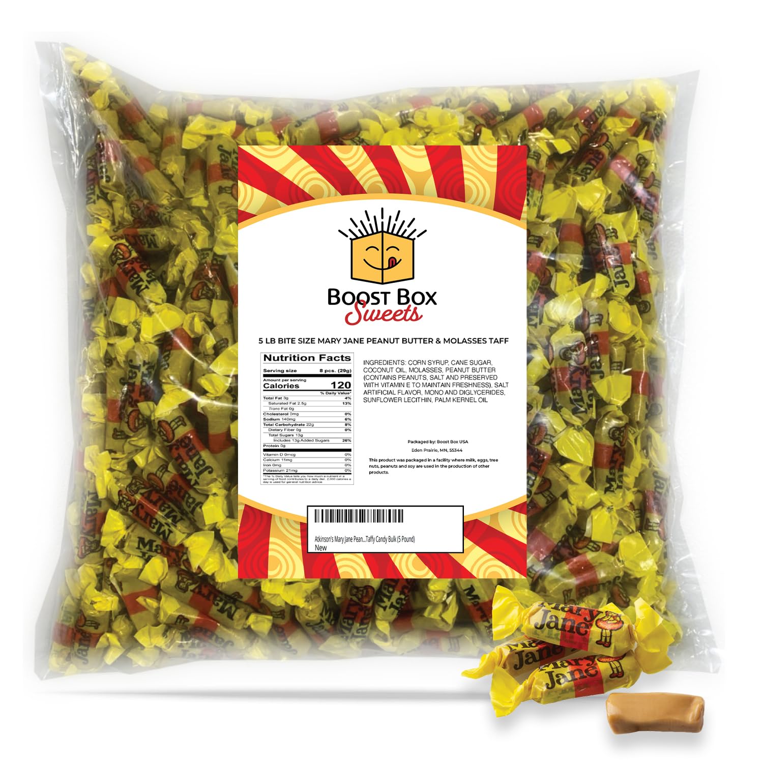 Amazon.com : Atkinson's Mary Jane Peanut Butter and Molasses Chewy Bite ...