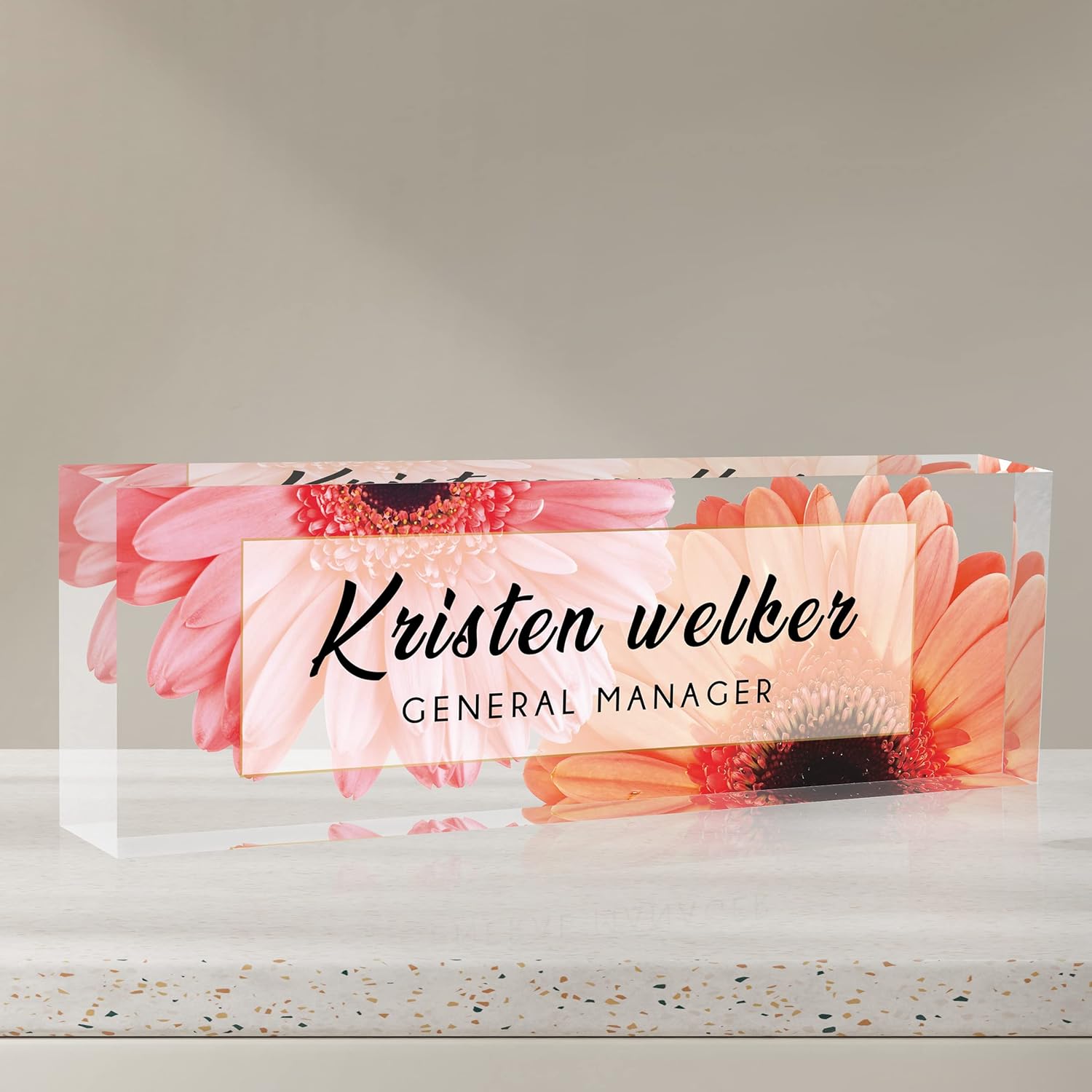 Amazon.com: Desk Name Plate Personalized, Custom Name Plates for Desks ...