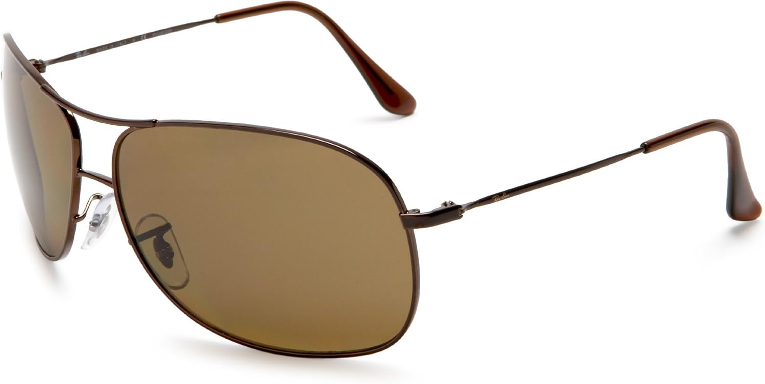 Amazon.com: Ray-Ban RB3267 Gafas de sol de aviador de metal : Ropa ...