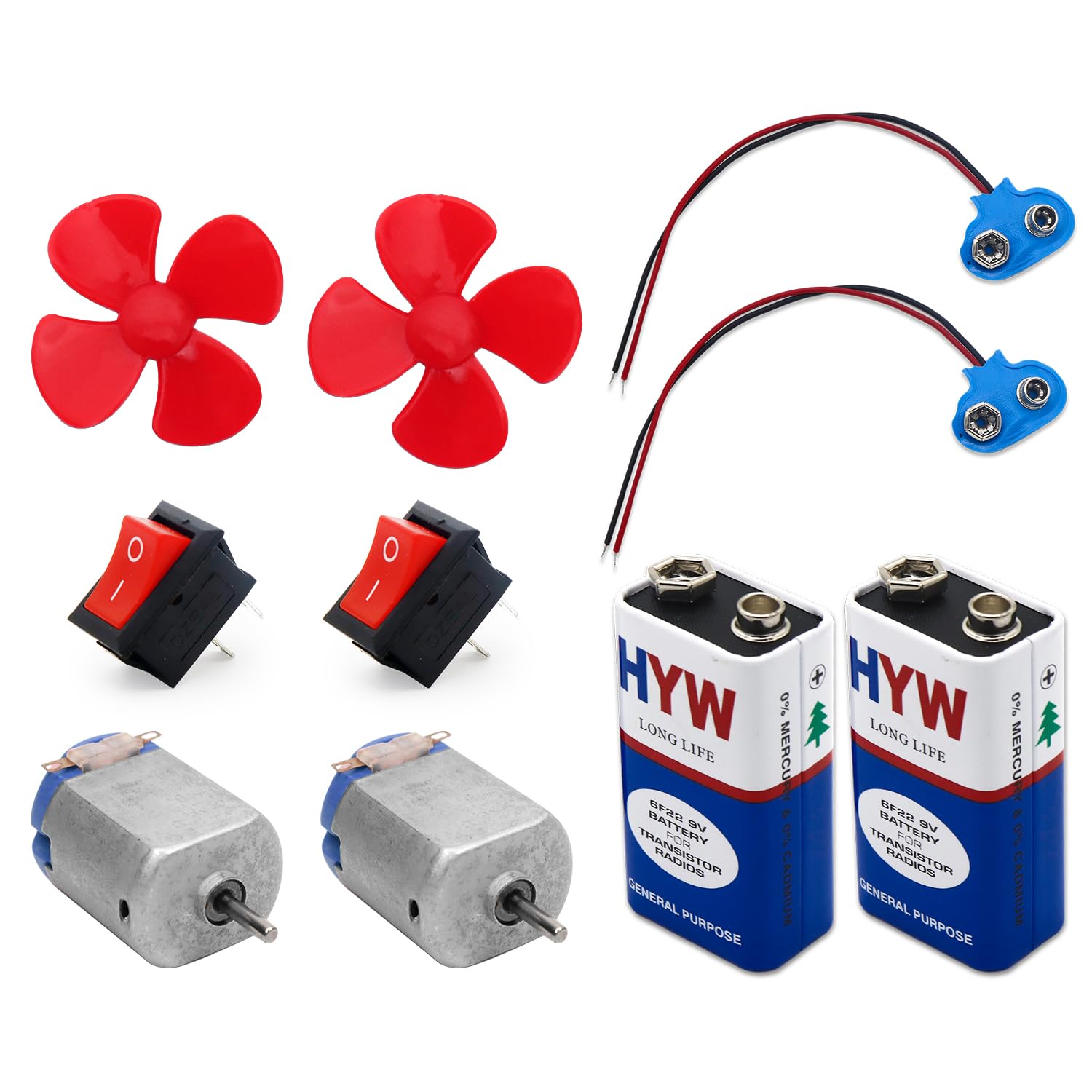 Electronic Spices Mini DC Motor Science Project Kit | 4 Blade Fan ...