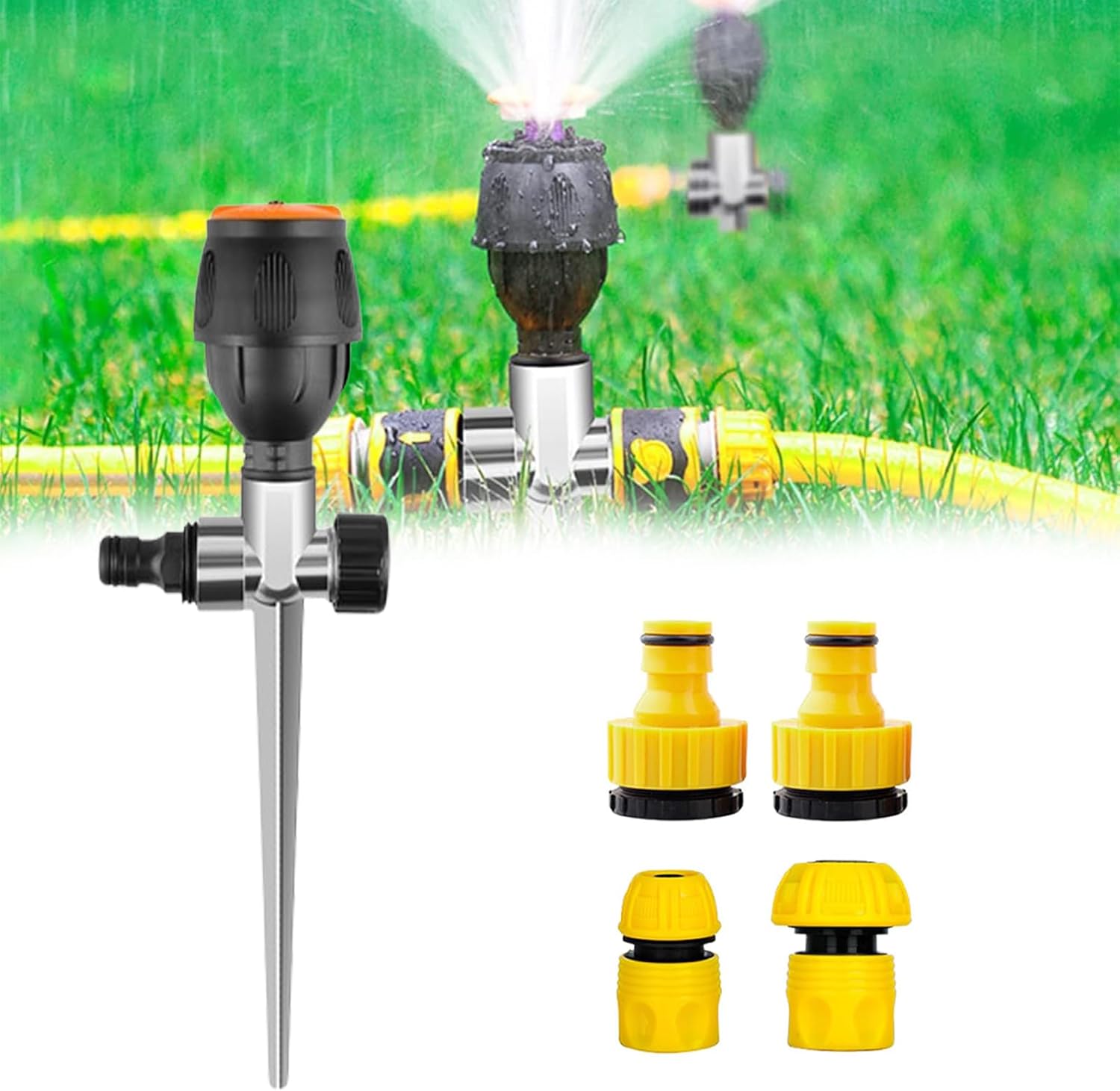 Amazon.com : XLATD 360° Rotation Auto Irrigation System Garden Lawn ...