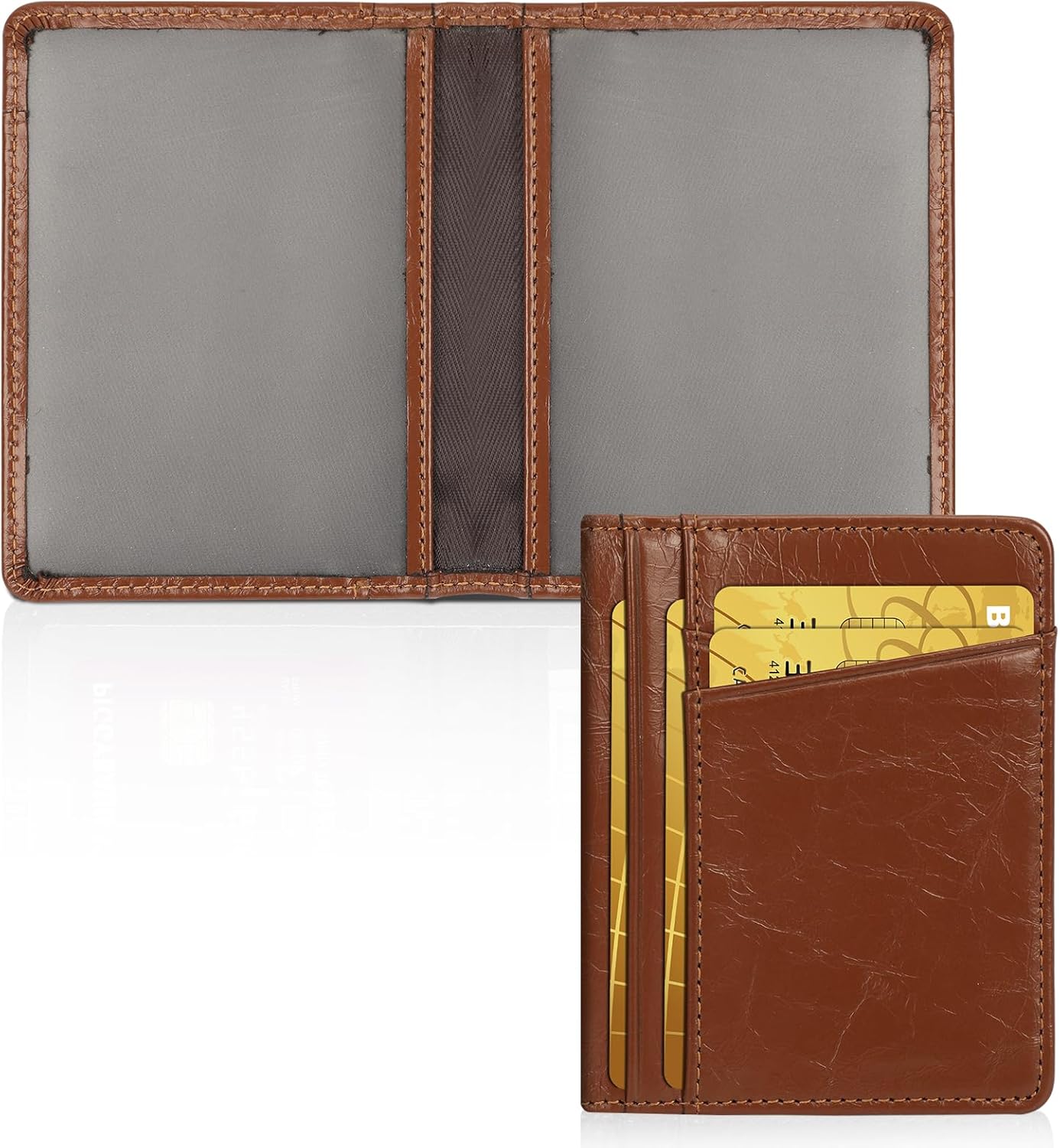 Amazon.com: Unaone Slim Minimalist Wallet - Premium Leather Card Holder ...