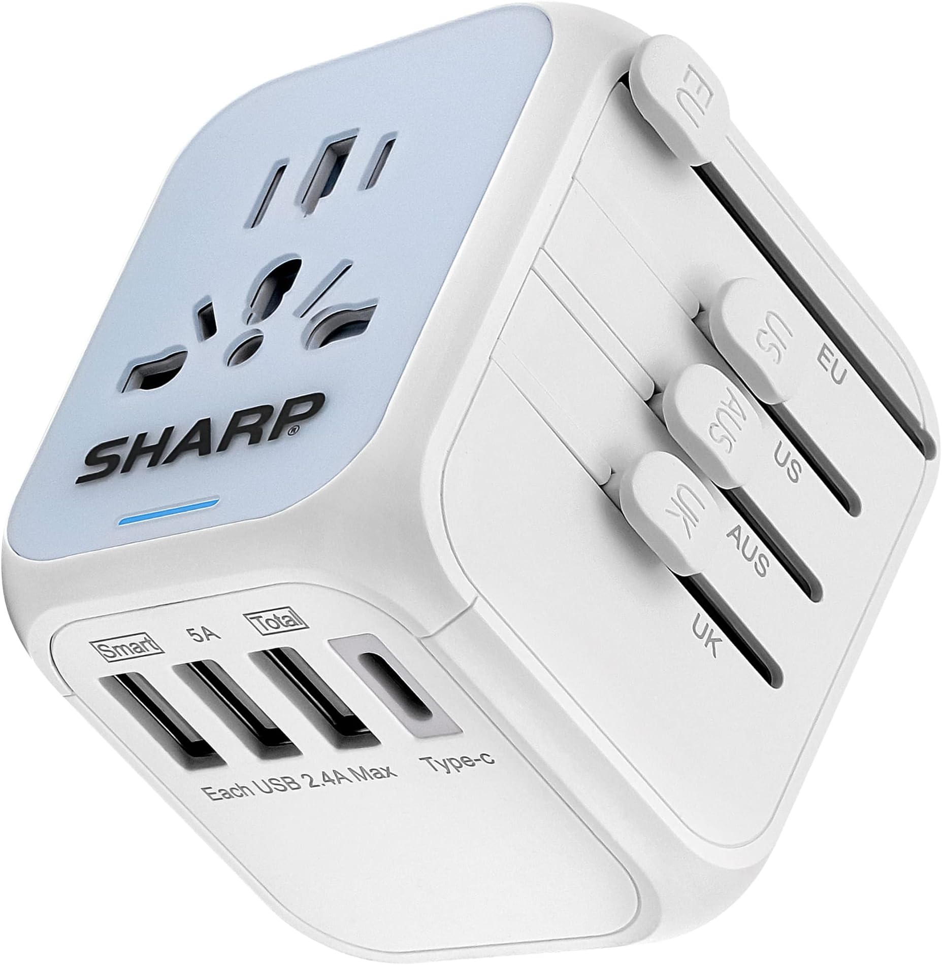 Amazon.com: SHARP Universal Travel Adapter International Wall Charger ...