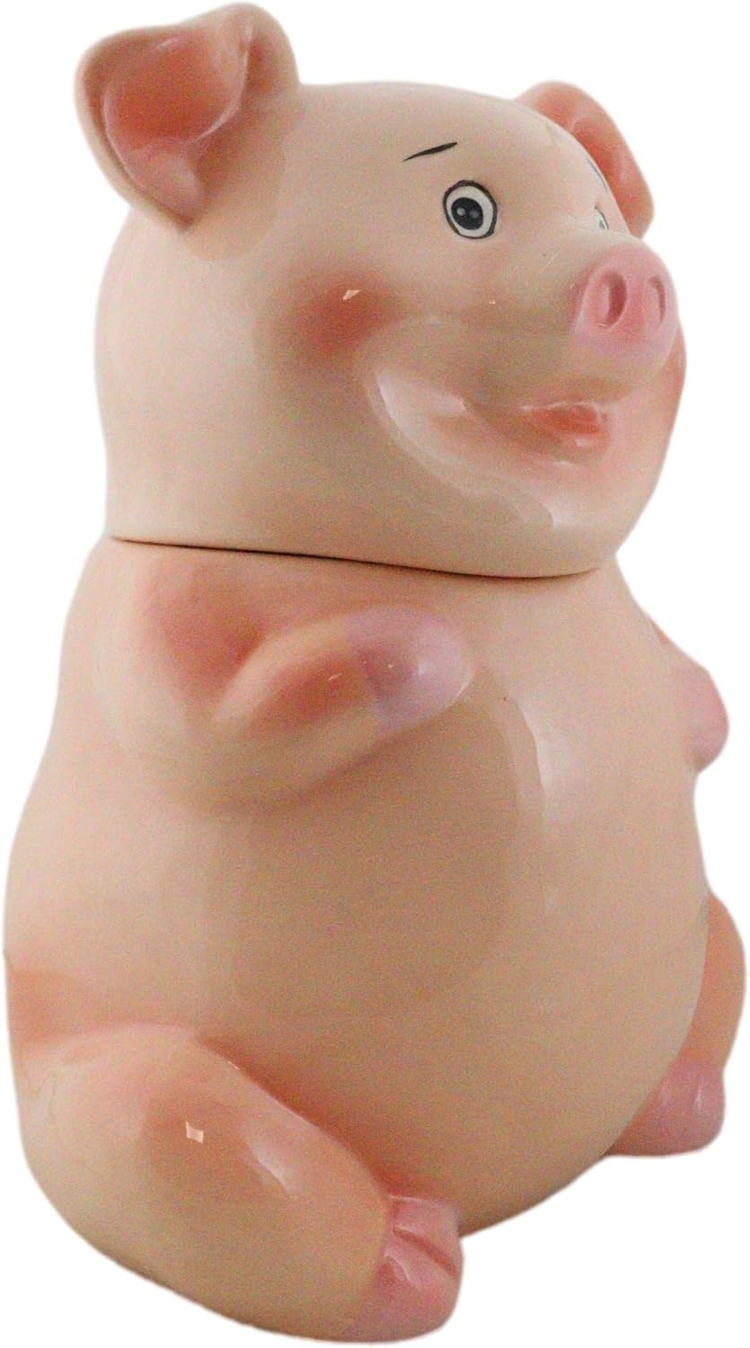 Animal Farm Bacon Porky Pig Ceramic Cookie Jar Container Figurine 8 ...