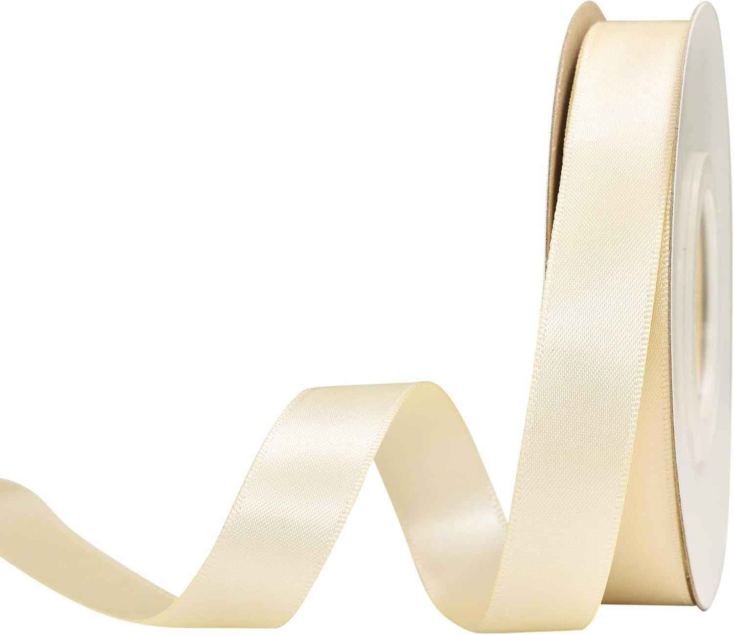 Amazon.com: YAMA Ivory Double Face Satin Ribbon 5/8 Inch 25 Yards Ivory ...