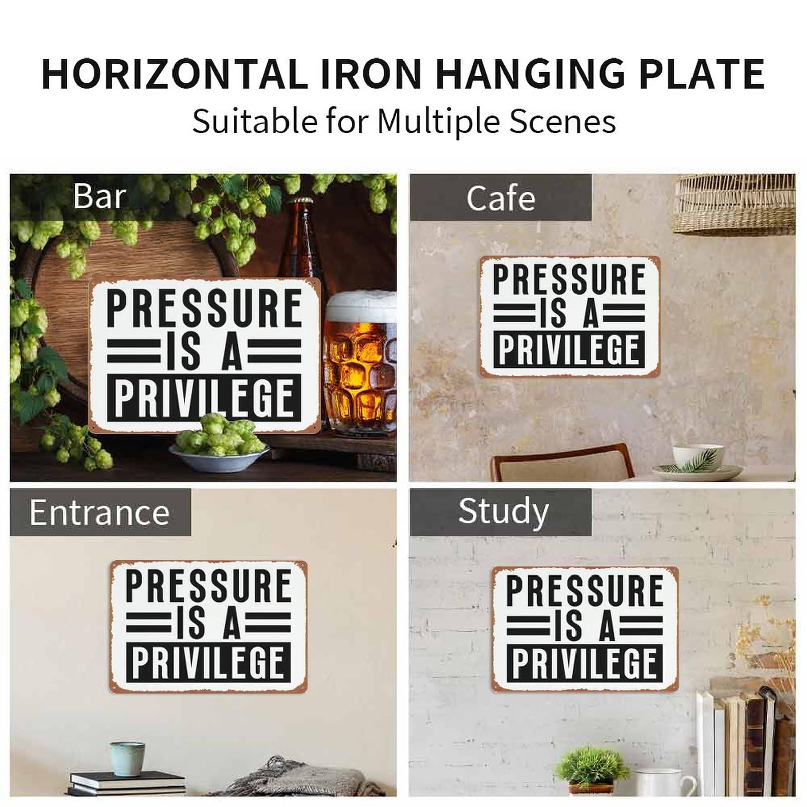 Snapklik.com : Pressure Is A Privilege Professional Tin Poster- Ideal ...