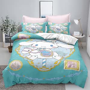 Amazon.com: XYRXARIC 3D Print Bedding Set Cartoons Cinnamoroll Duvet ...