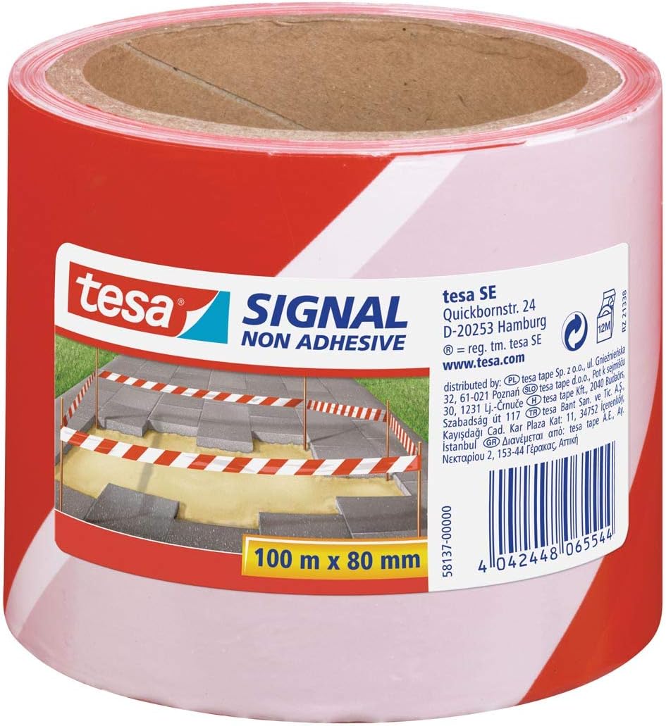 tesa Signal Barrier Tape - Warning Tape for Barrier, Marking and ...