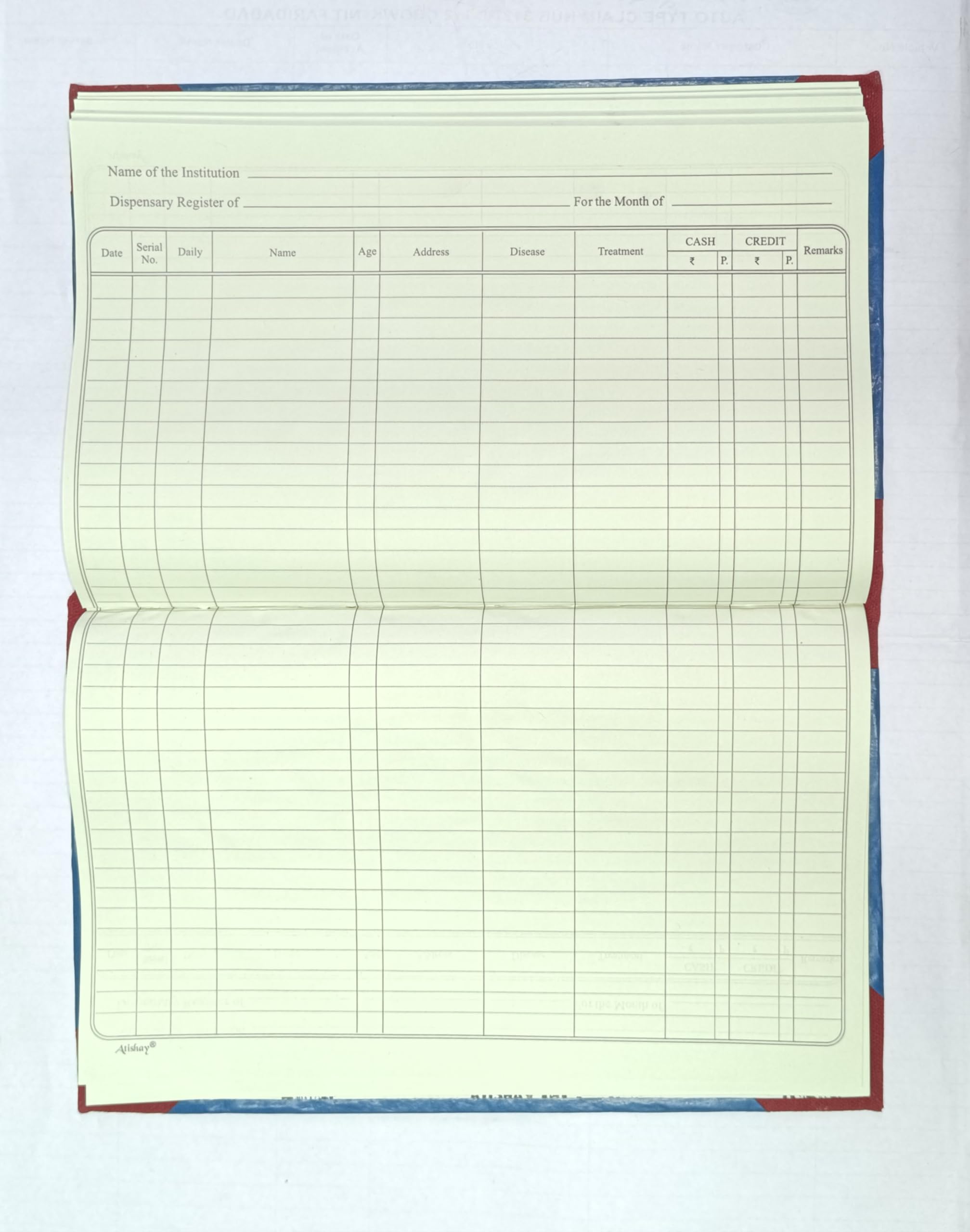 Atishay Dispensary OPD Register for Hospitals- 250 Pages : Amazon.in ...