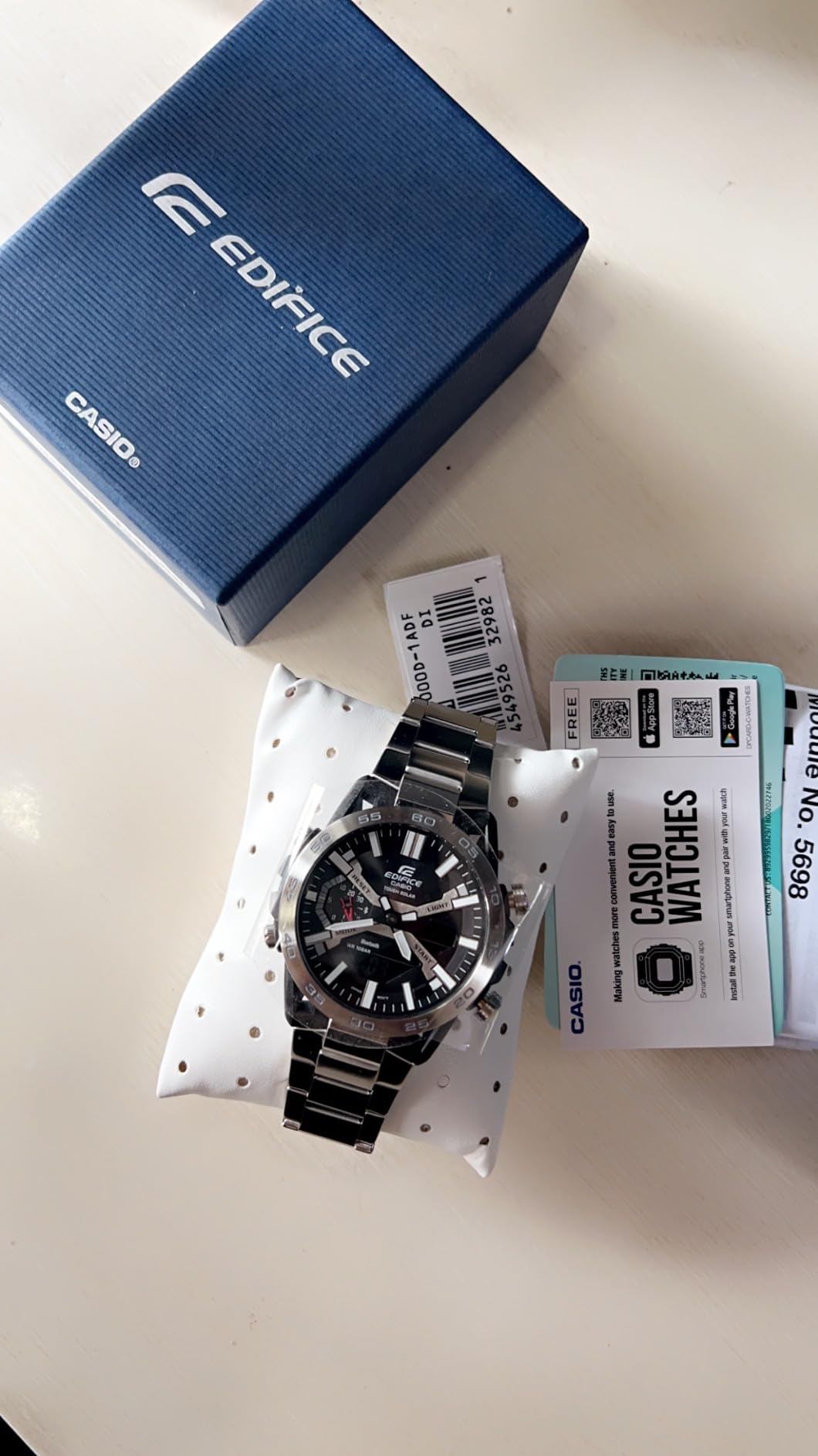 Casio EDifice ECB-2000D-1ADF Black Analog-Digital Dial Silver Stainless ...