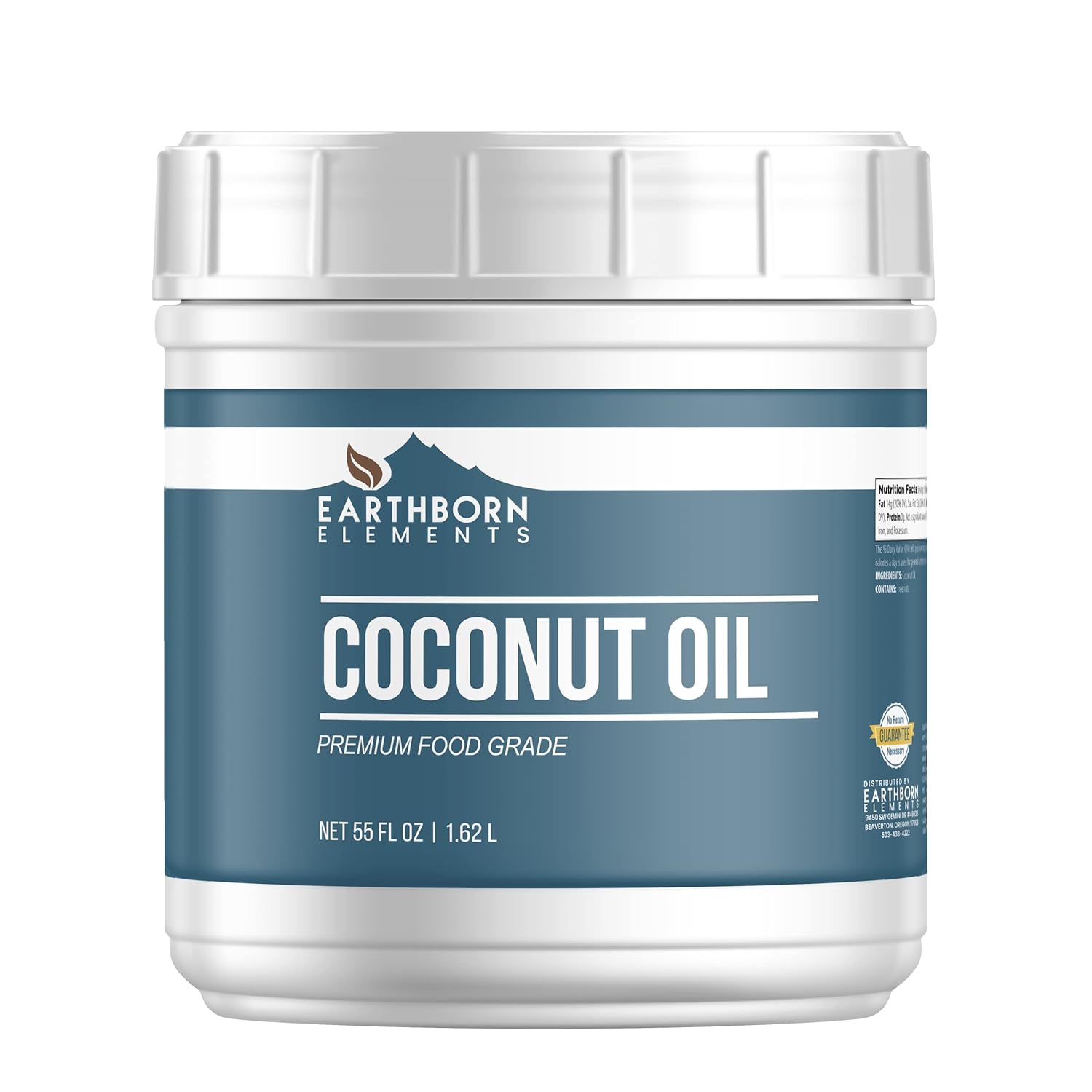 Amazon.com : Earthborn Elements Coconut Oil (55 fl oz), Non-Hydrogenated, Food Grade, Always ...
