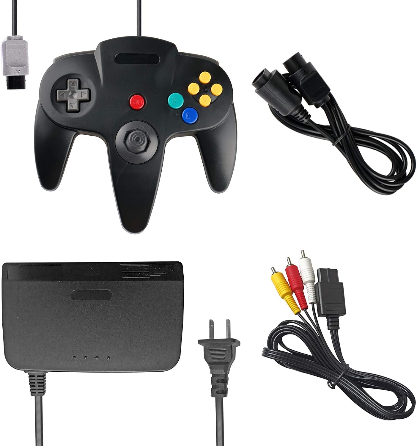 Amazon.com: AreMe Accessories Bundle Compatible with N64, AC Power ...