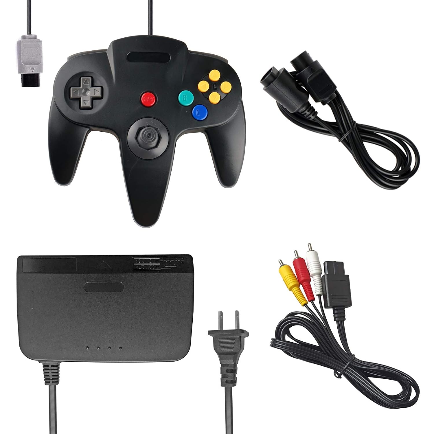 Amazon.com: AreMe Accessories Bundle Compatible with N64, AC Power ...